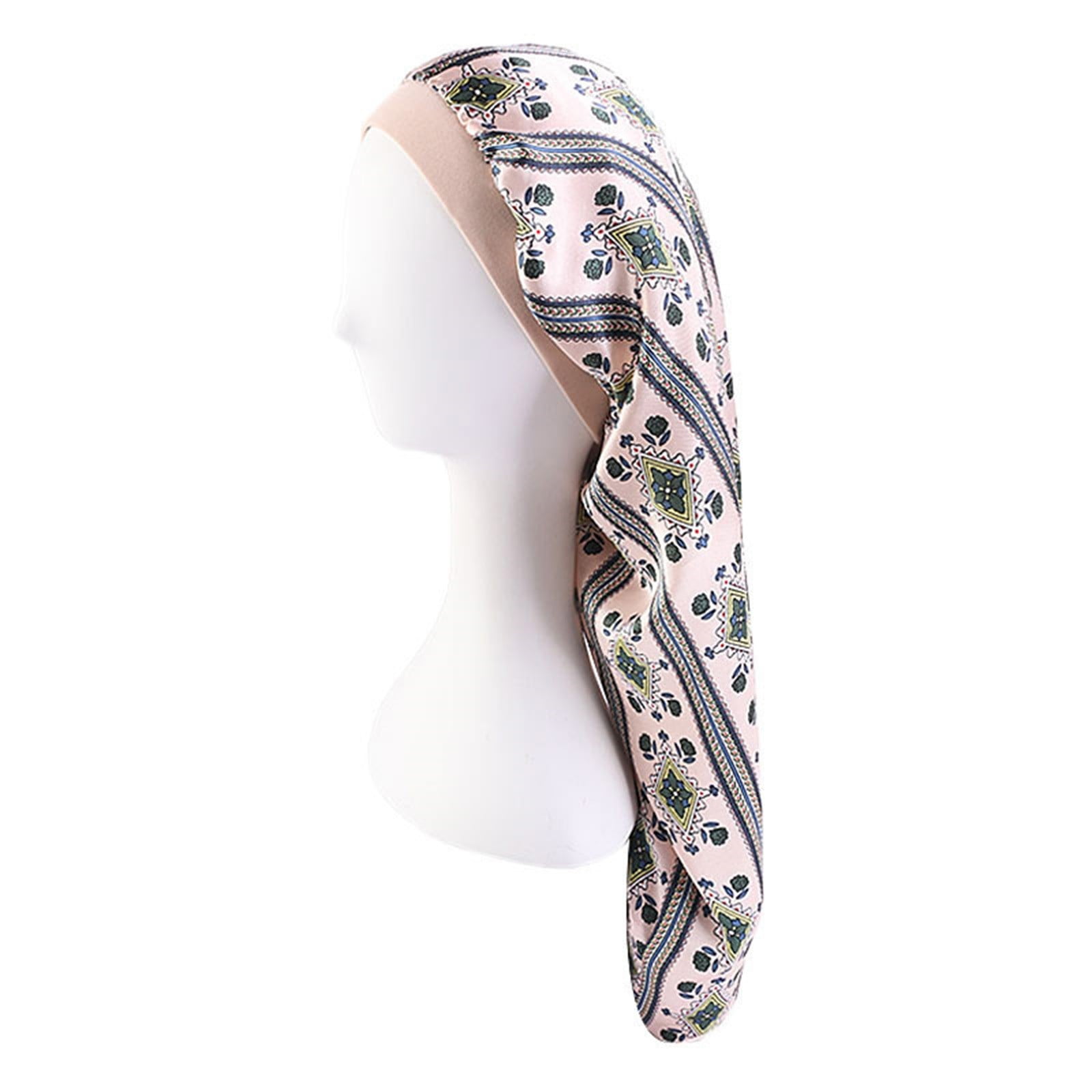 Women's Woven Hat, Long Satin Hair Hat for Sleep, Single-Layer Folding ...