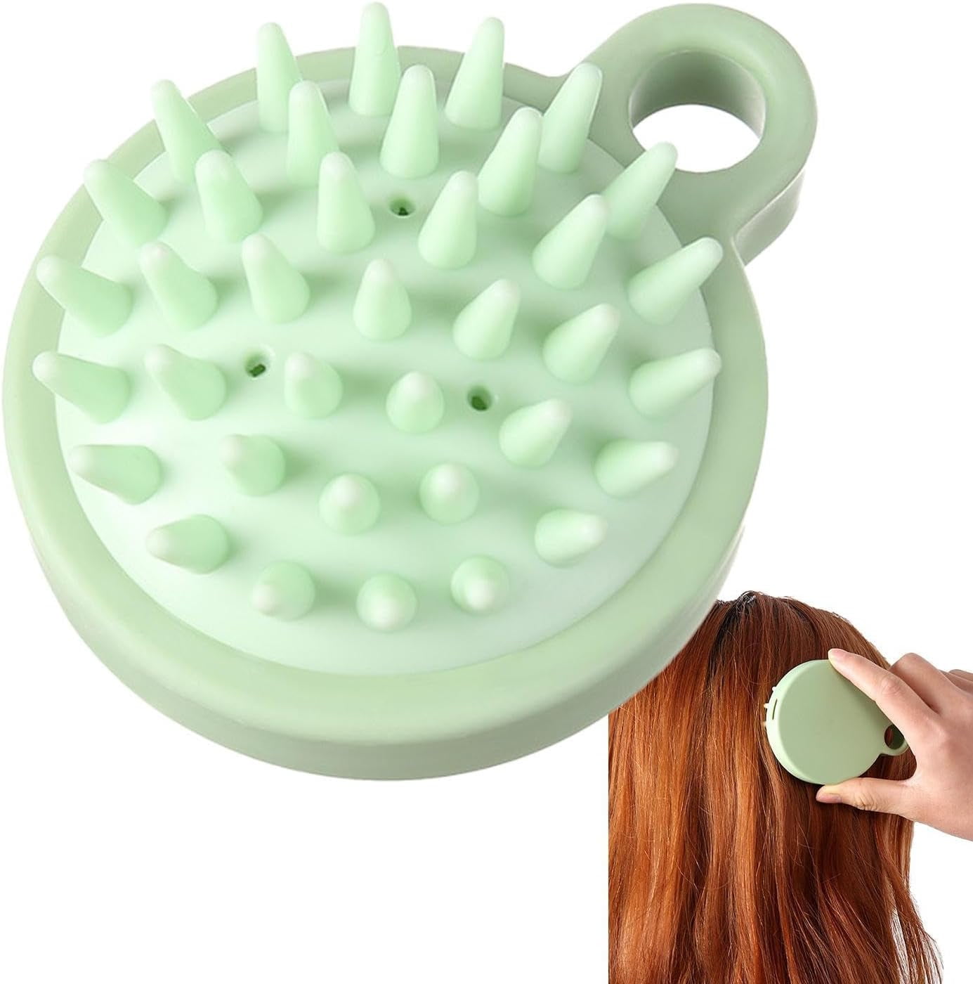 Scalp Scrubber, 30g Shampoo Brush, Wet & Dry Head Massaging Brush, 2 ...