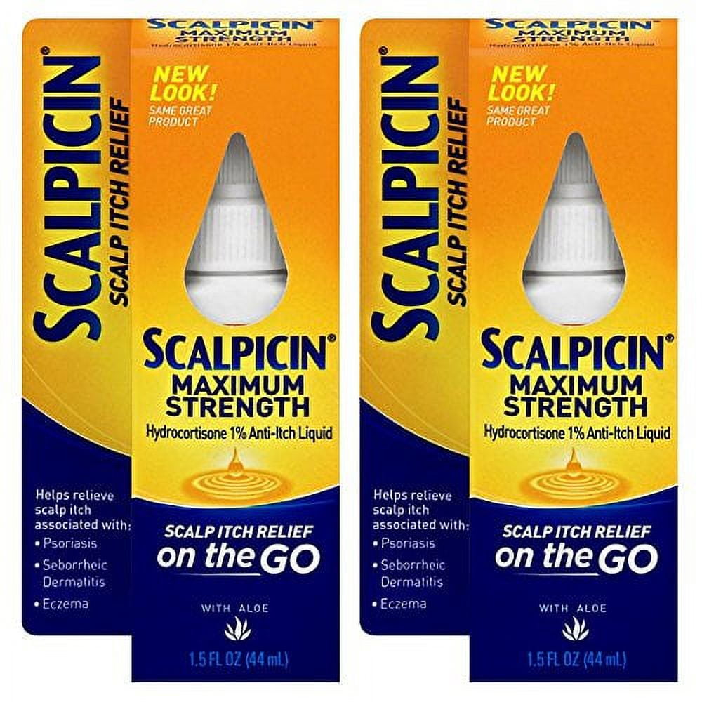Scalpicin Maximum Strength Scalp Itch Relief, 1% Hydrocortisone, 1.5 fl ...