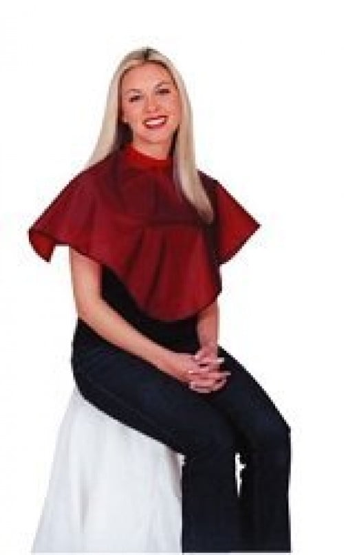 Scalpmaster Nylon Comb-Out Cape 28" X 28" Grip Closure Burgundy (3021 ...