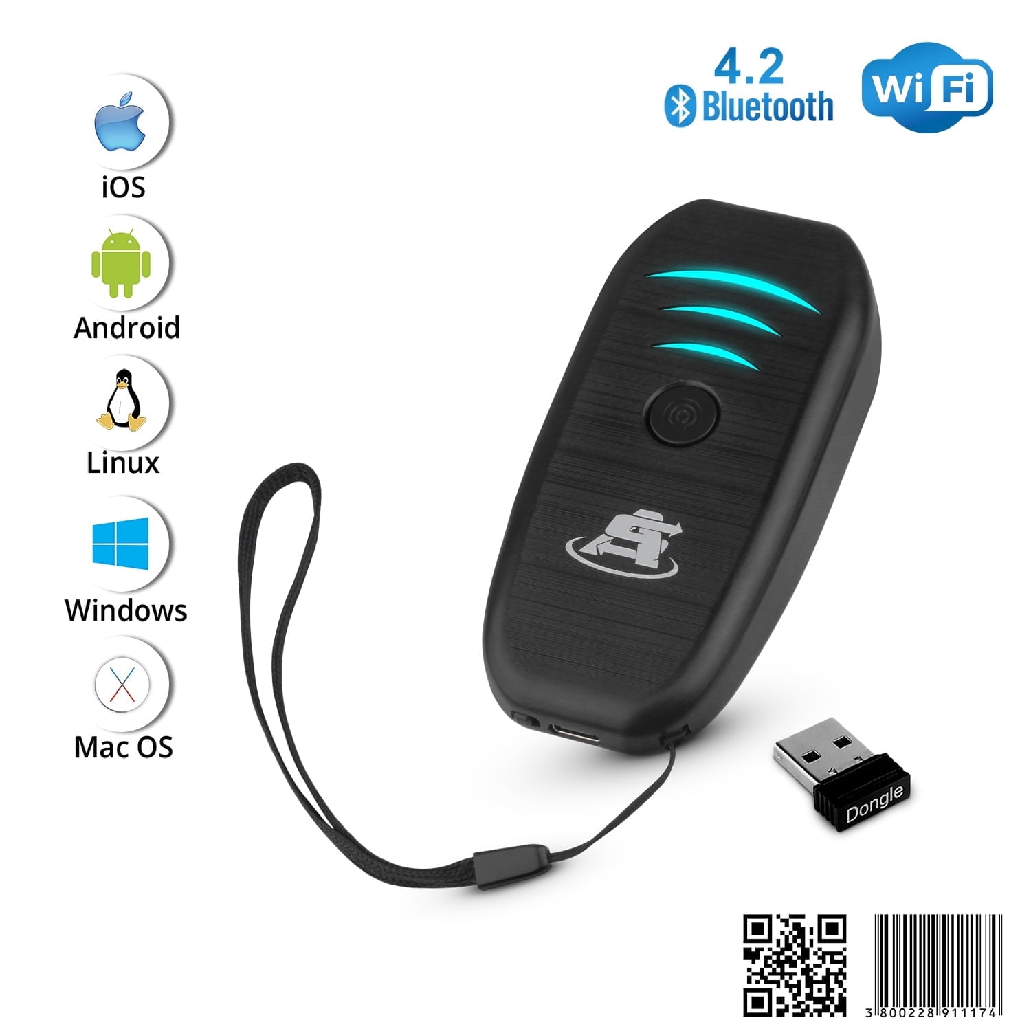 ScanAvenger SA1100 Mini Wireless Barcode Scanner - Bluetooth ...