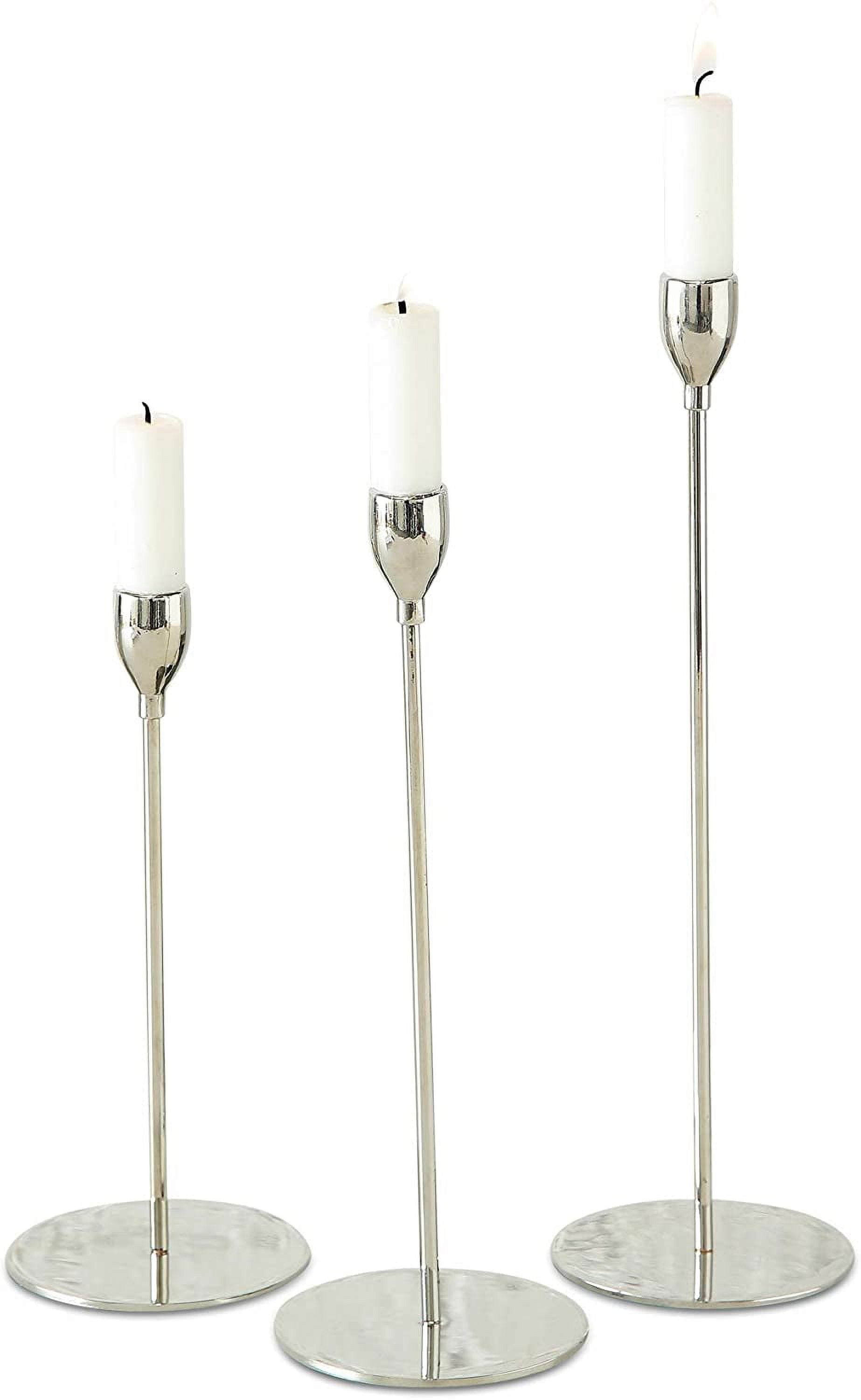 Scandi Style Tulip Top Candle Holders, Set of 3, Artisan Crafted ...
