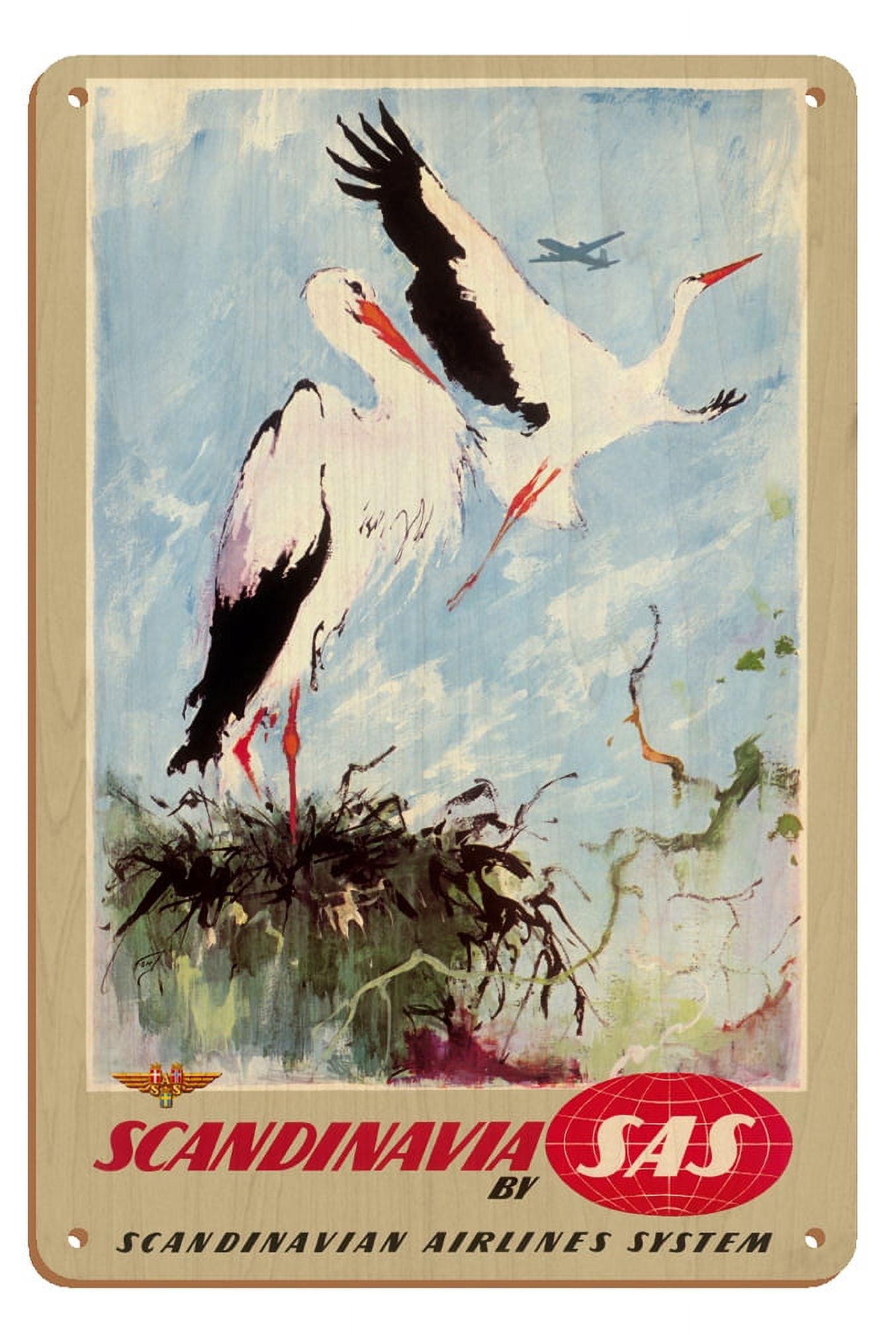 Scandinavia - White Storks - SAS Scandinavian Airlines System - Vintage ...