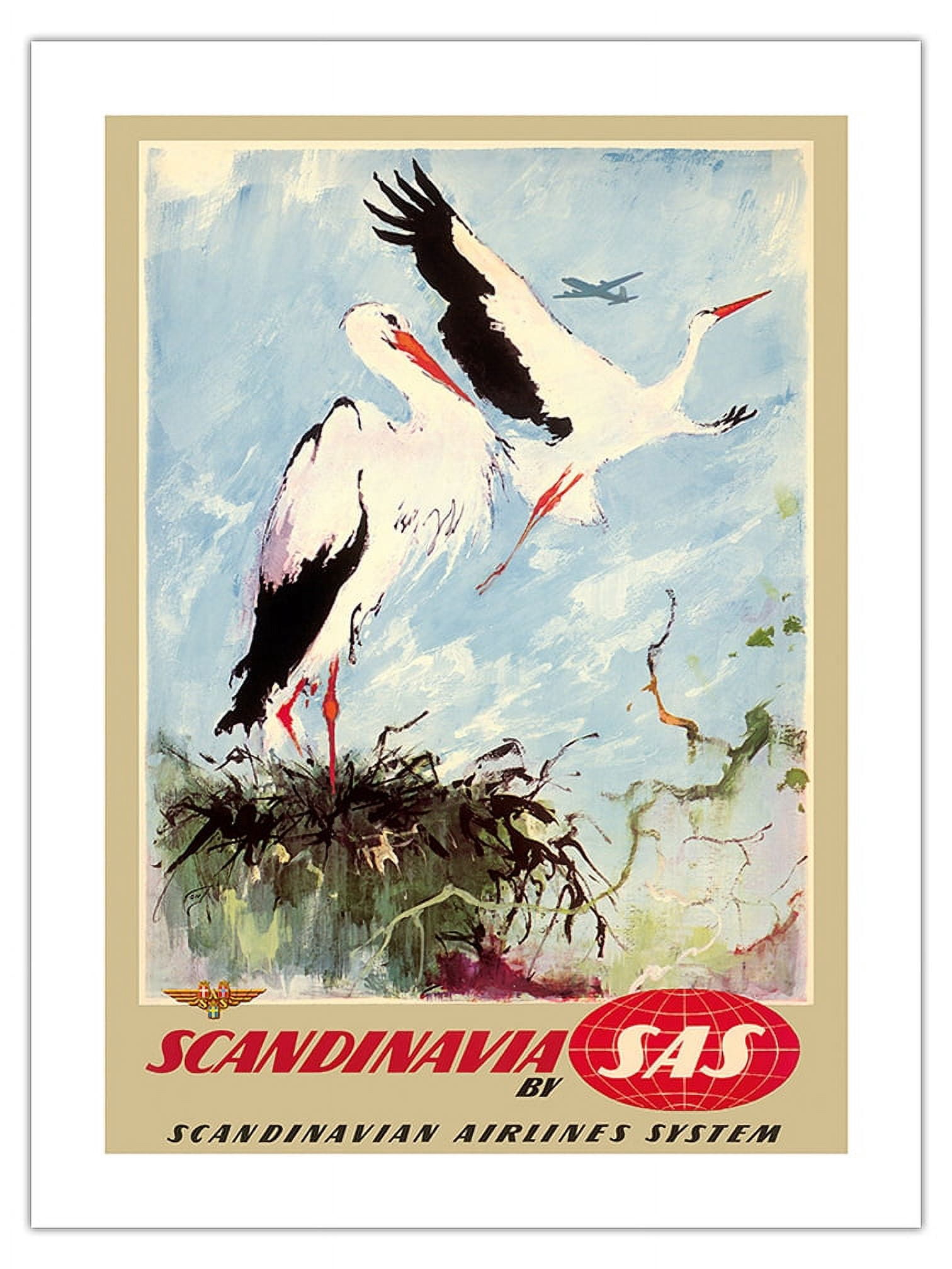 Scandinavia - White Storks - SAS Scandinavian Airlines System - Vintage ...