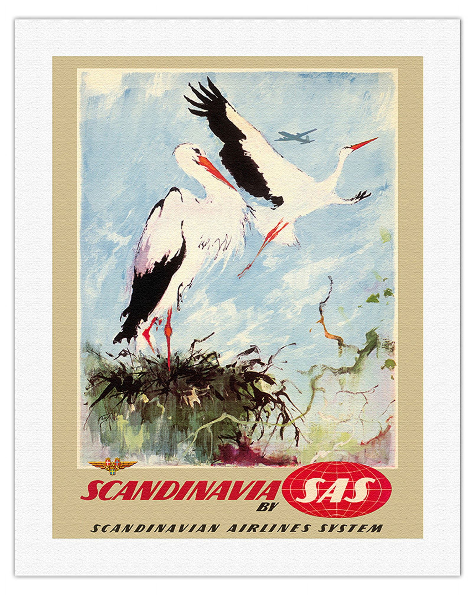Scandinavia - White Storks - SAS Scandinavian Airlines System - Vintage ...