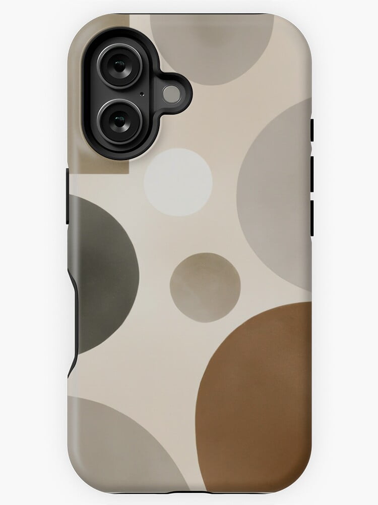 Scandinavian Abstract Art With Earthy Tones Artwork For iPhone 11-17 ...