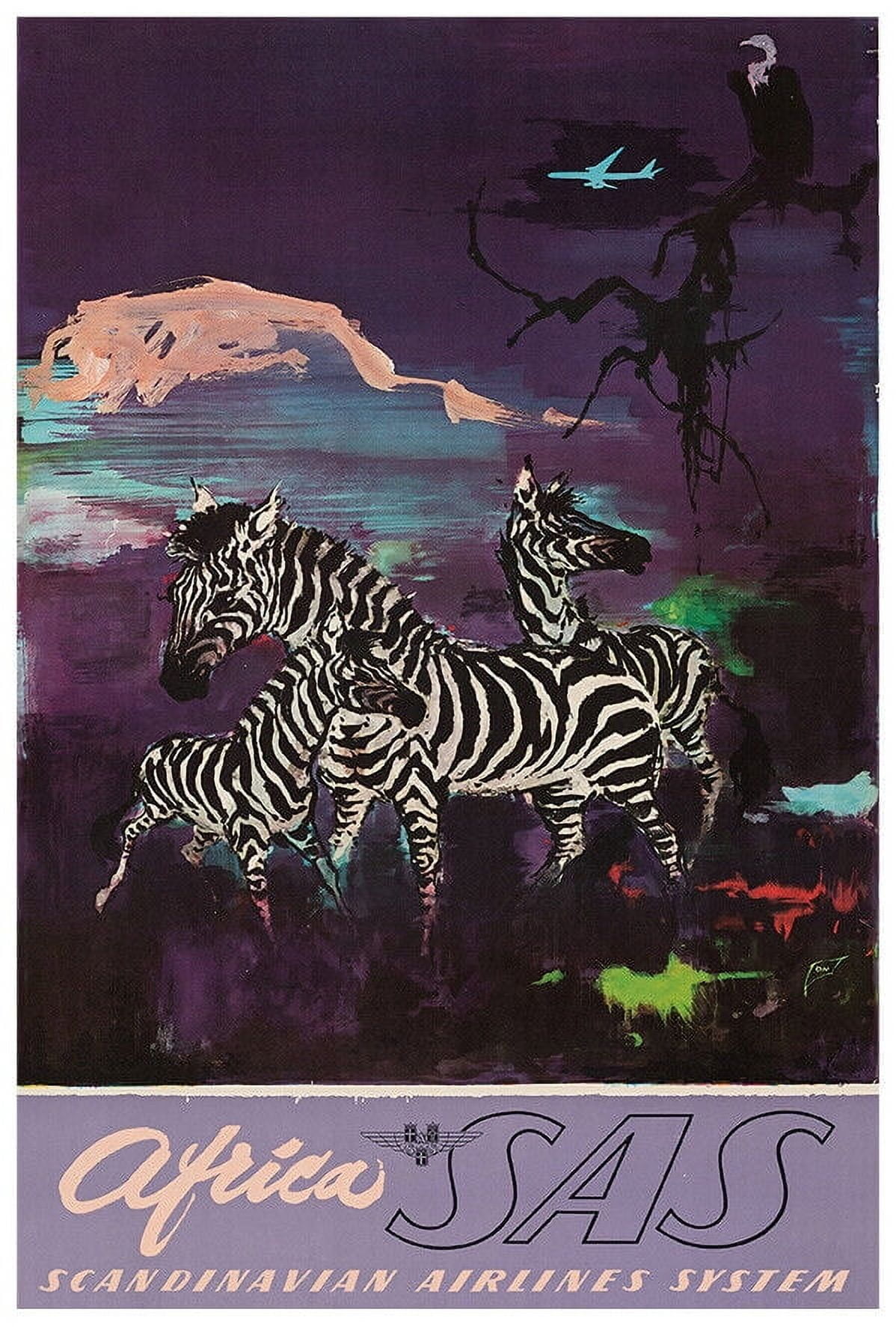 Scandinavian Airlines System - SAS - Africa - 1950s - Vintage Travel ...