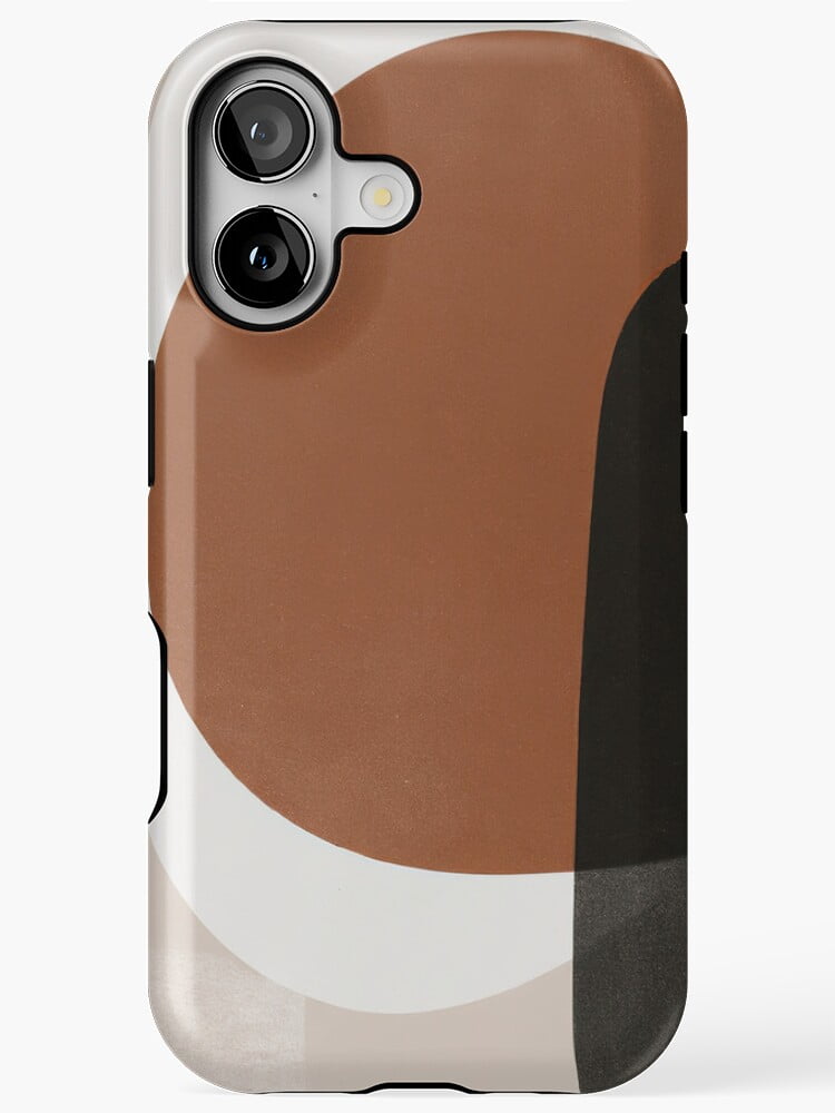 Scandinavian Earthy Tones Abstract Boho Artwork For iPhone 11-17 Pro ...