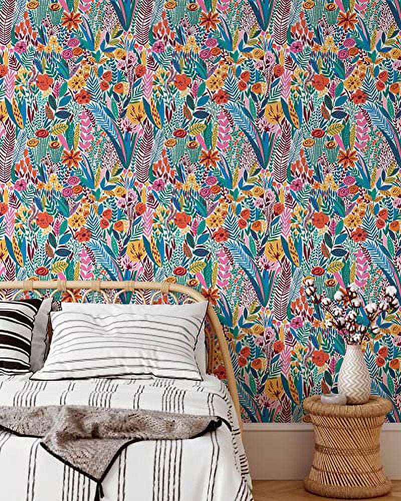 Scandinavian Floral Wallpaper | Removable Self Adhesive Botanical ...