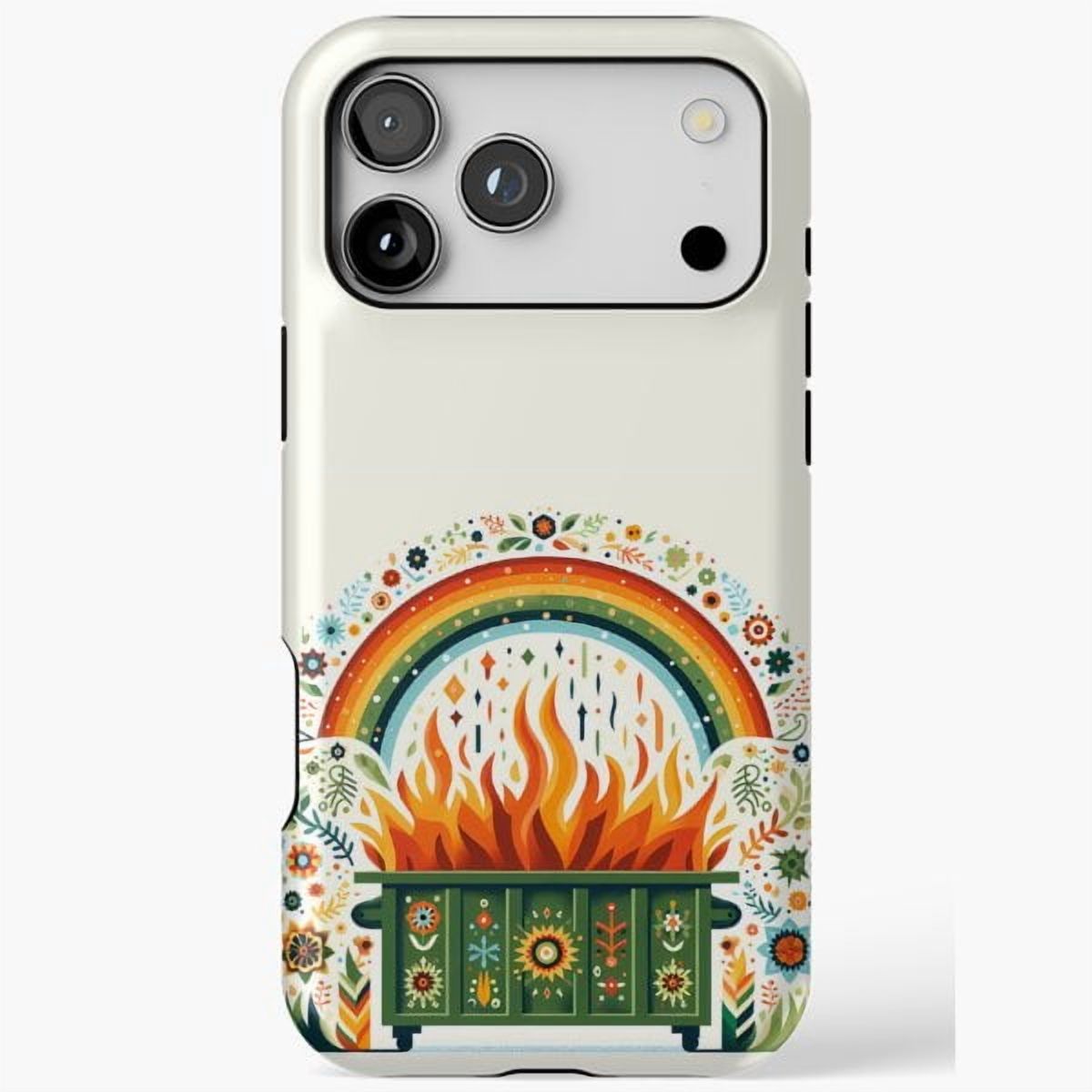 Scandinavian Folk Art Vibrant Rainbow Dumpster Fire by heidiannemorris ...