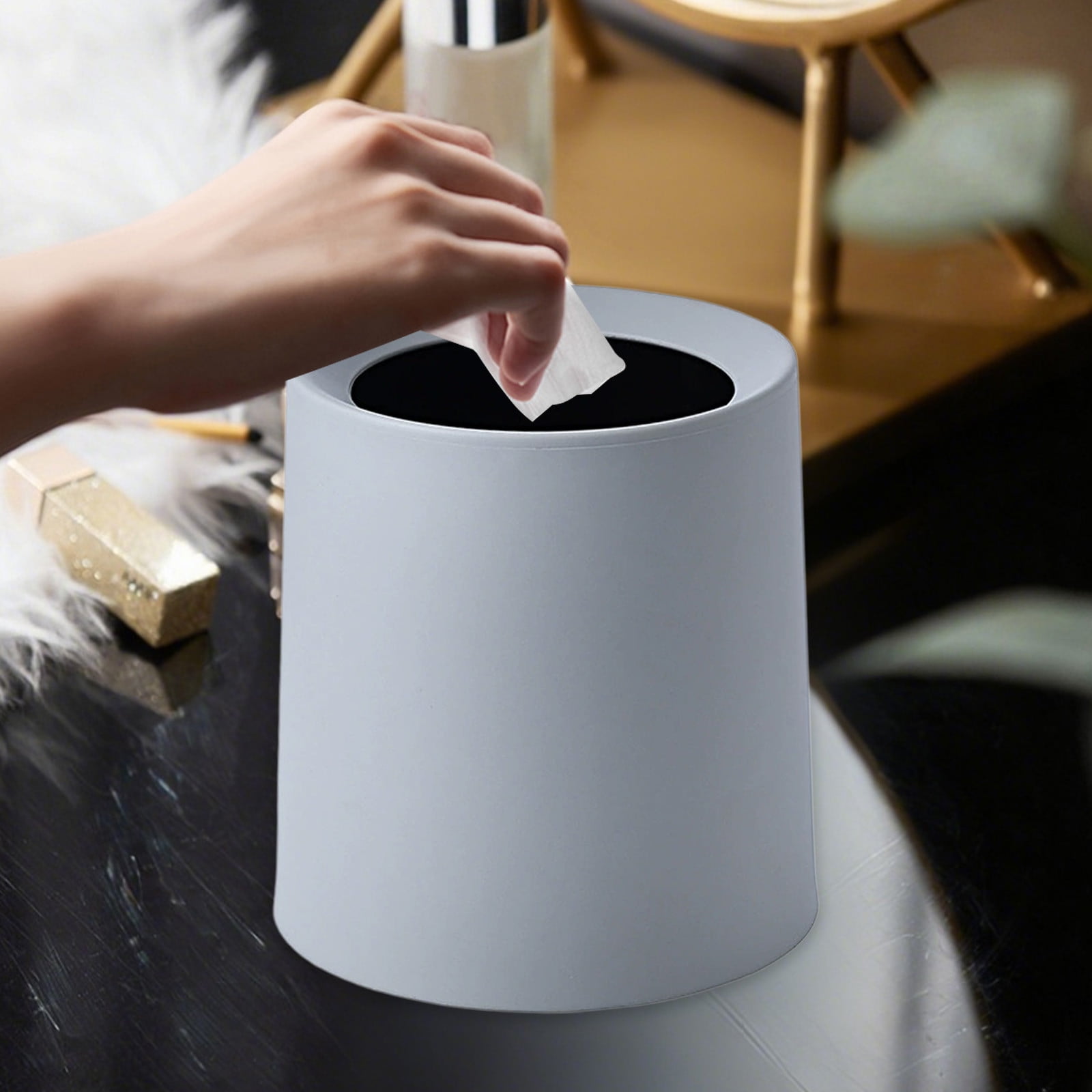 Scandinavian Mini Desktop Garbage Can,Compact Trash Bin for Office ...
