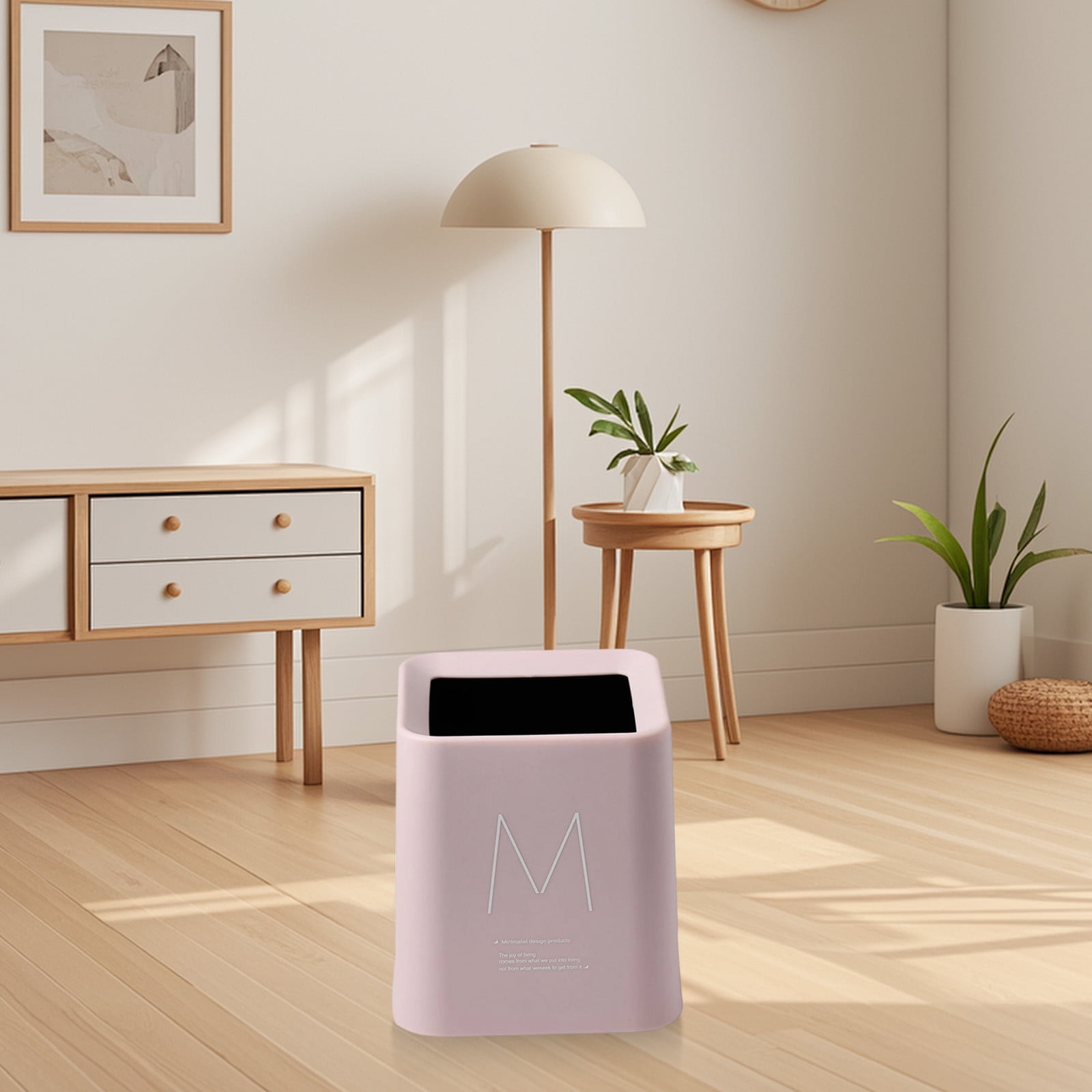 Scandinavian Mini Desktop Garbage Can, Japanese Plain Design, Compact ...