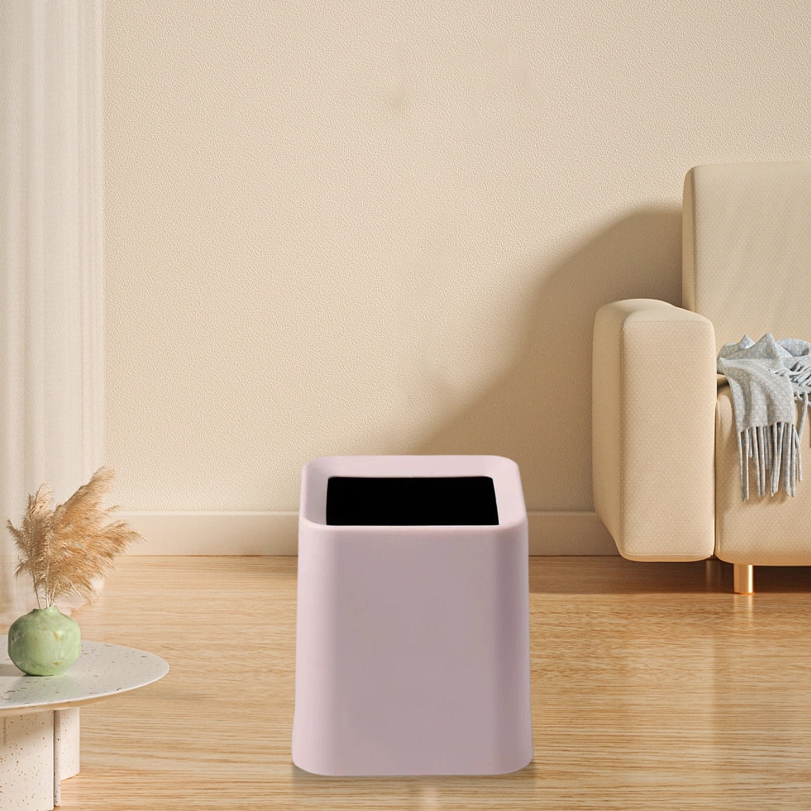 Scandinavian Mini Desktop Trash Can, Square Office Garbage Bin, Sleek ...
