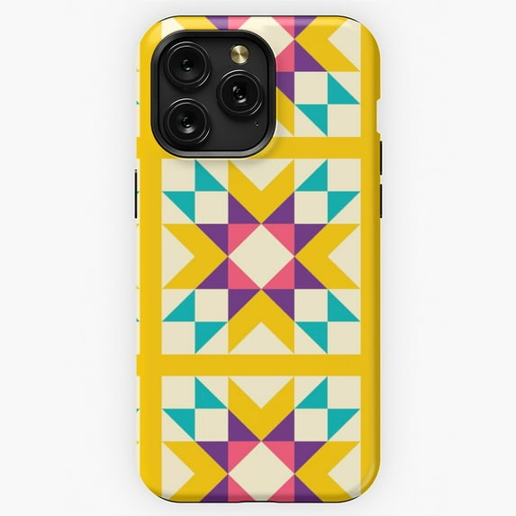 Scandinavian Stars Quilt Pattern 03 Traditional Design iPhone Case 17 ...