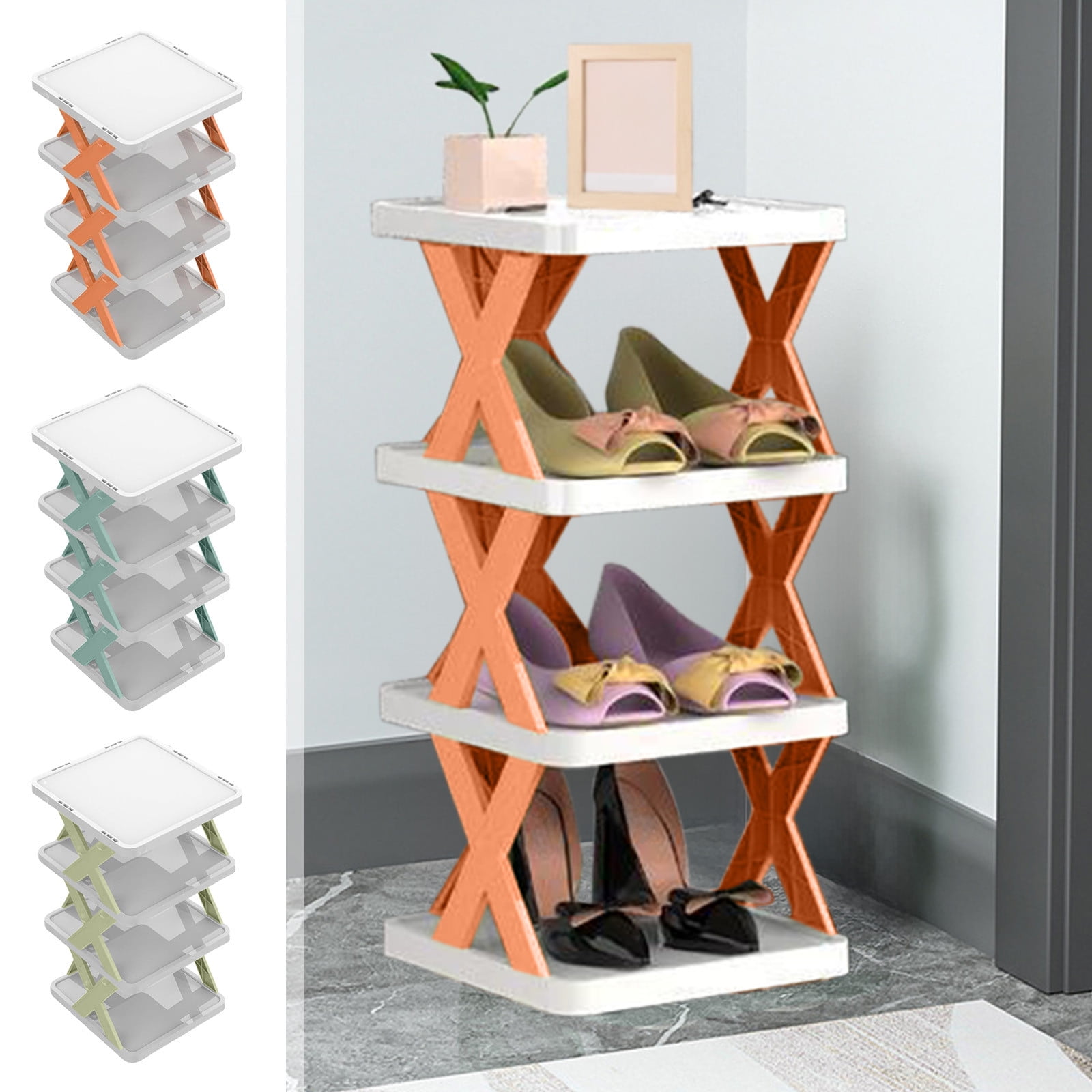 Bksdlh Scandinavian Style Storage Shelves, Multilayer Detachable Rack ...