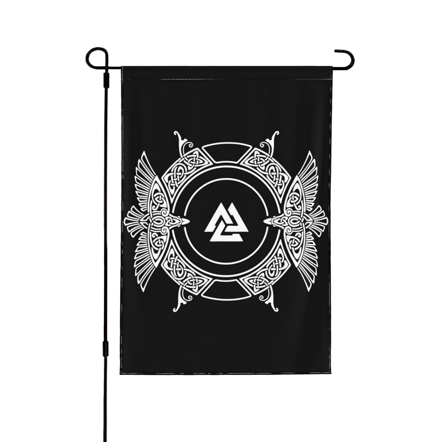 Scandinavian Viking Shield Rune Hammer Ravens Double-Sided Printed ...