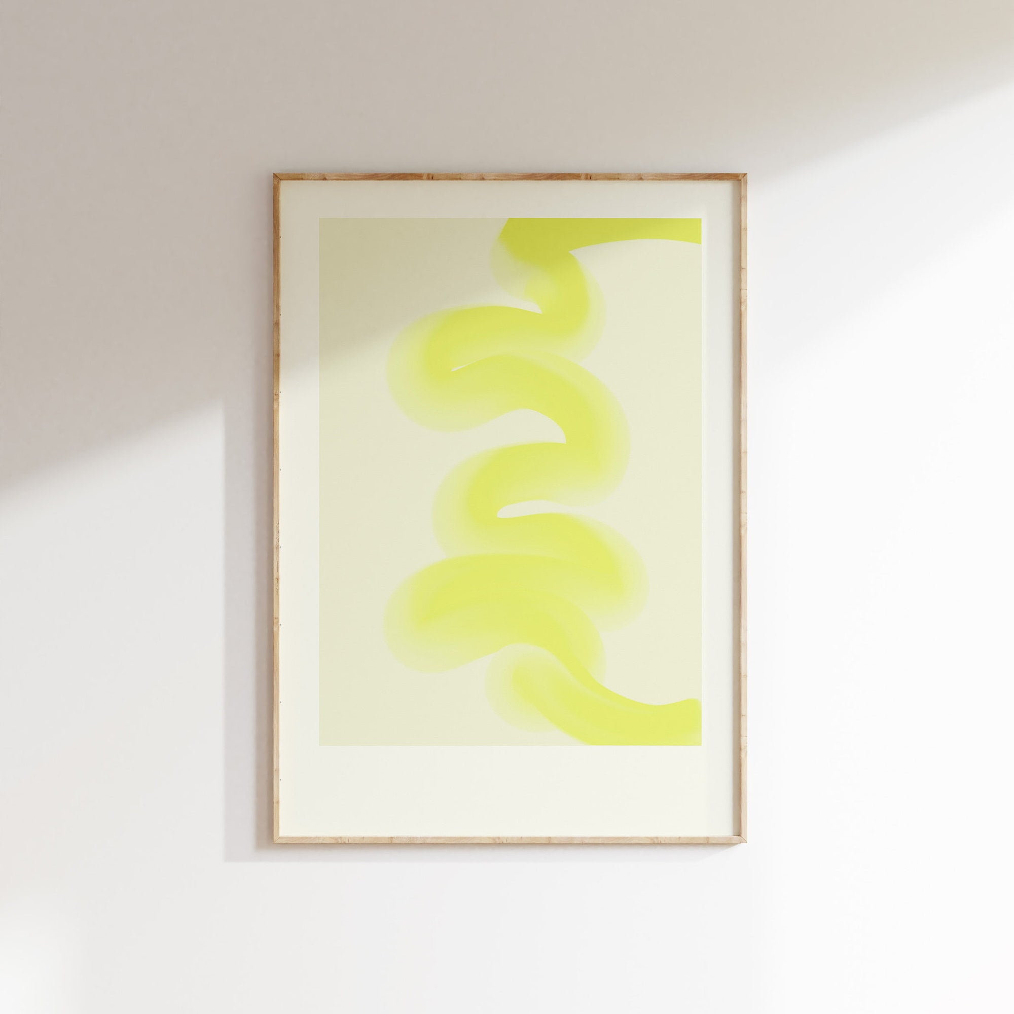 Scandinavian Wall Art Giclée Print, Yellow Abstract Print, Color Trendy Retro Prints, Aesthetic ...