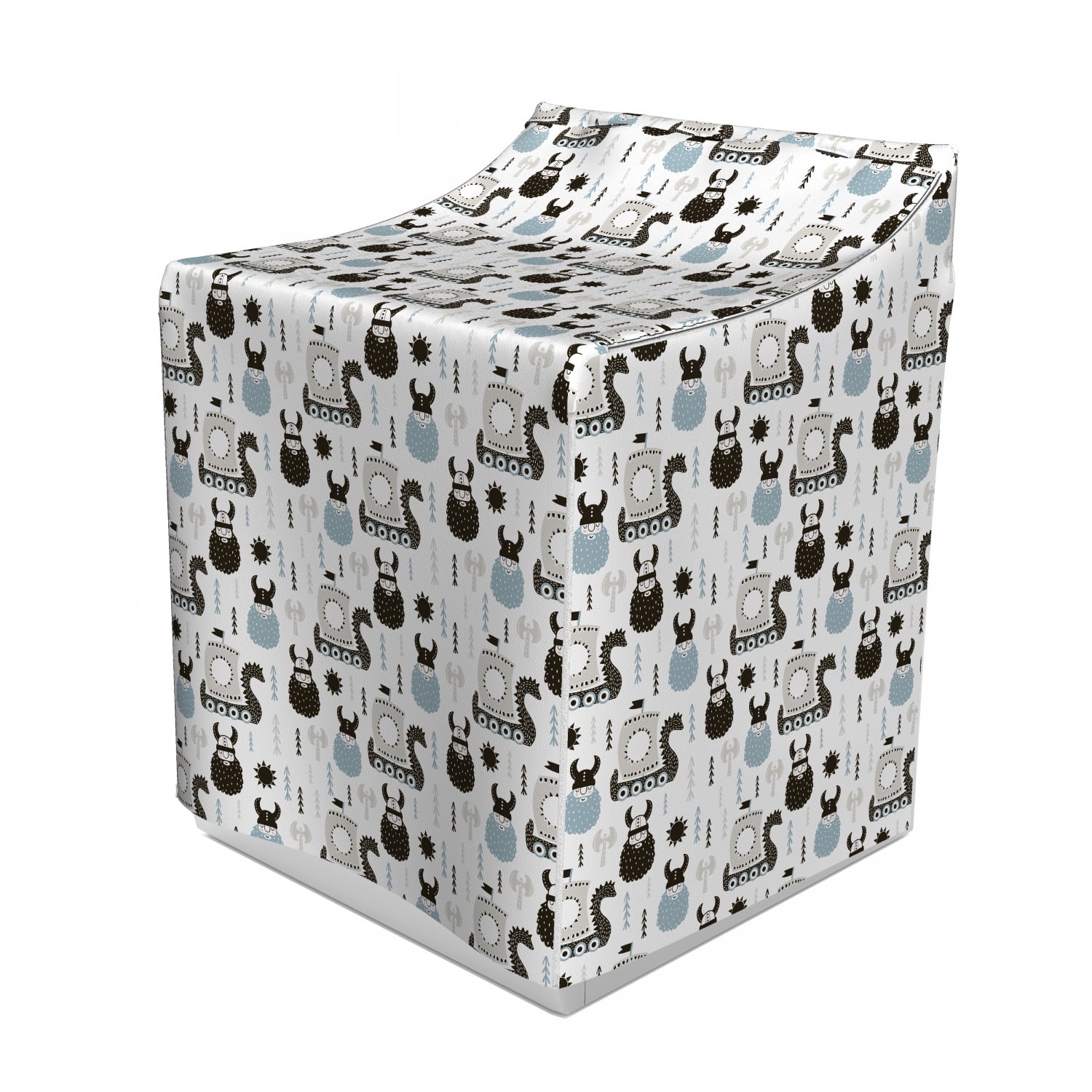 Scandinavian Washer Cover, Viking Longboat Design Cartoon Style ...