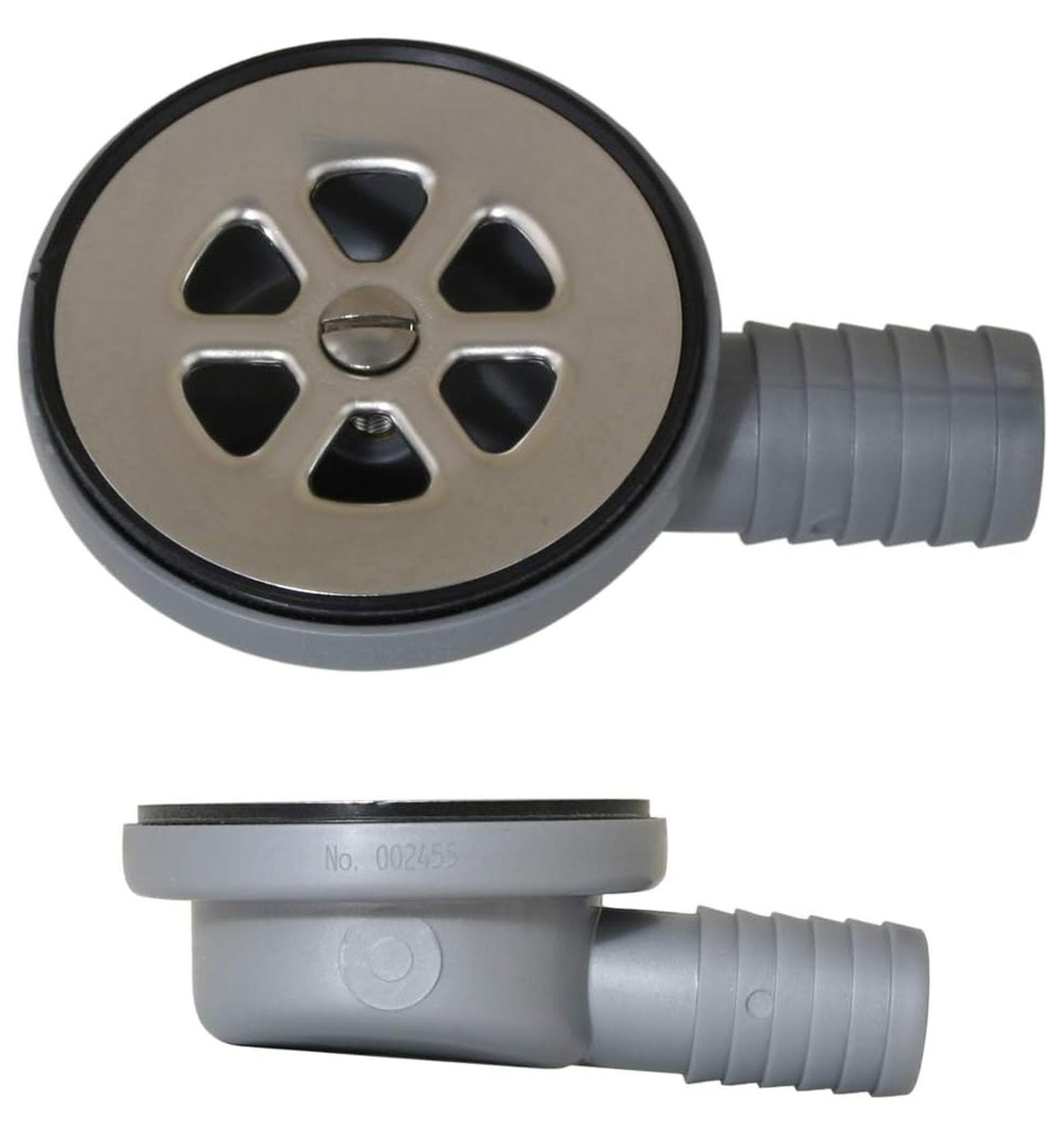 Scandvik 10307 Low Profile Elbow Shower/Cockpit Drain, 1" Outlet, Gray ...