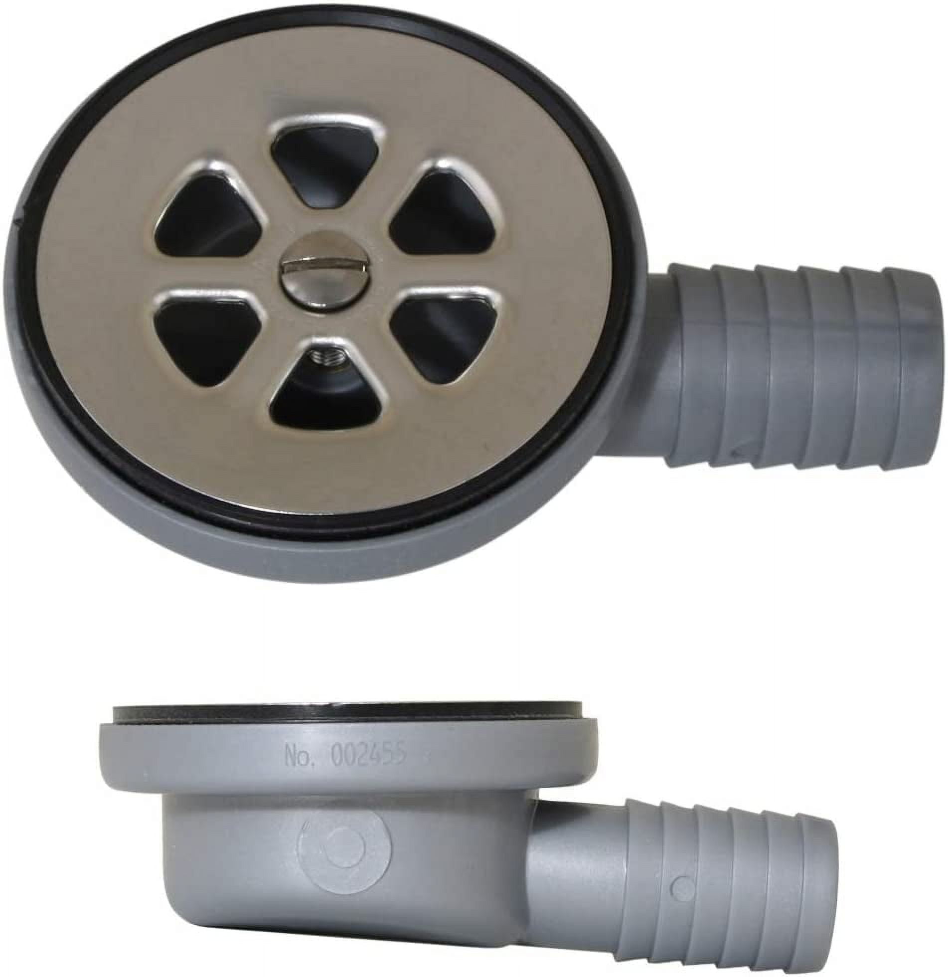 Scandvik 10307 Low Profile Elbow Shower/Cockpit Drain, 1" Outlet, Gray ...