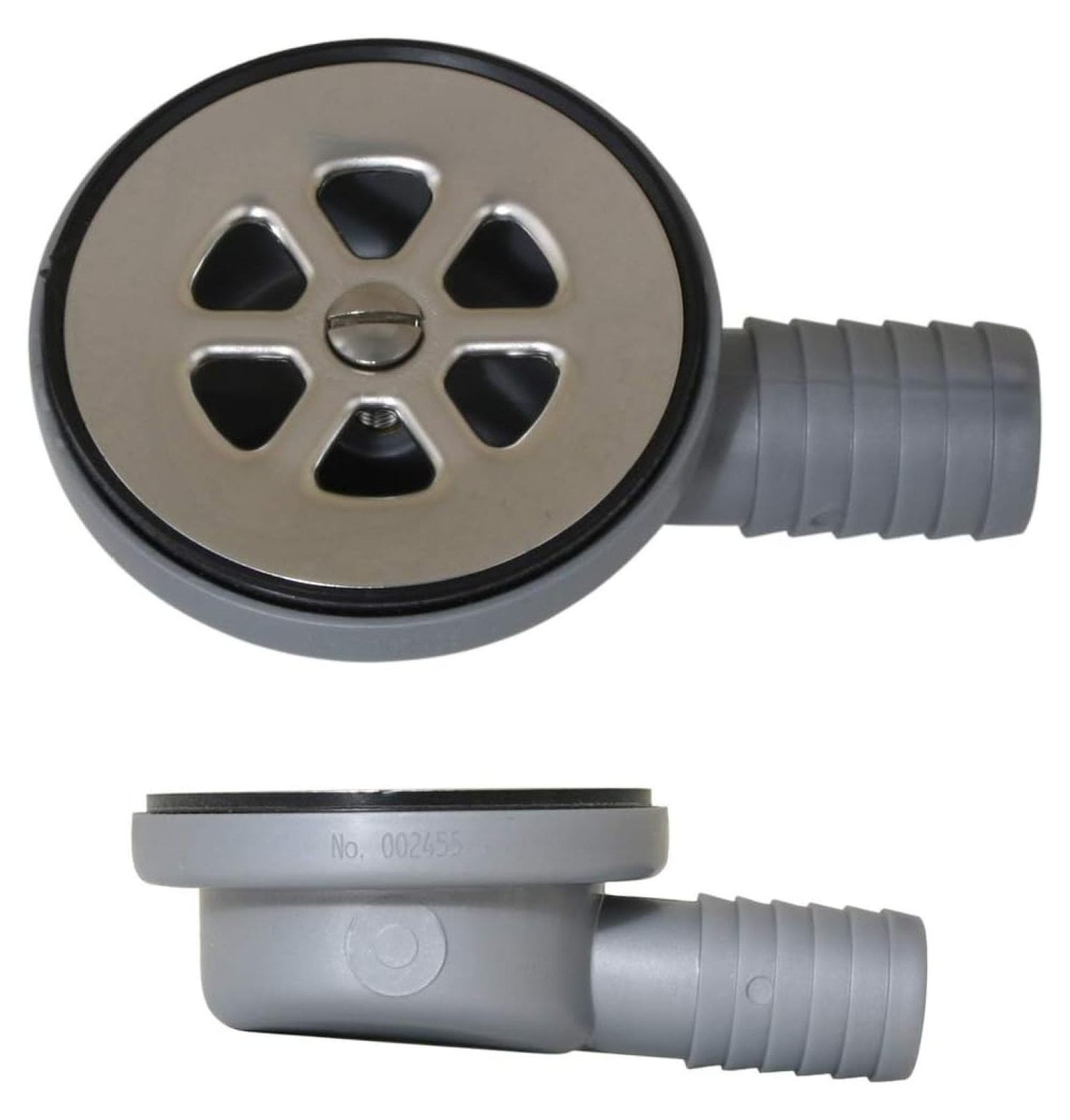 Scandvik 10307 Low Profile Shower Drain - 1 Inch Outlet, Gray - Marine ...