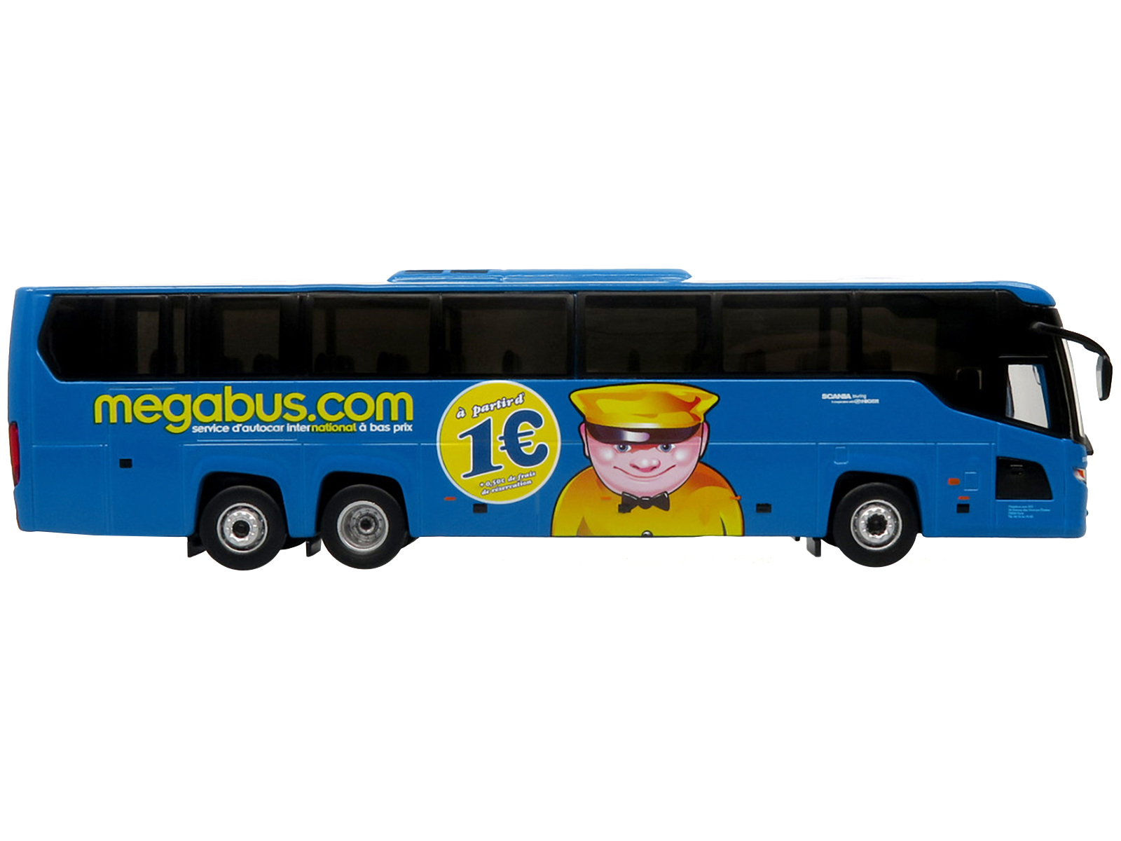 Scania Touring Coach Bus "Megabus France" Blue with Graphics "European ...