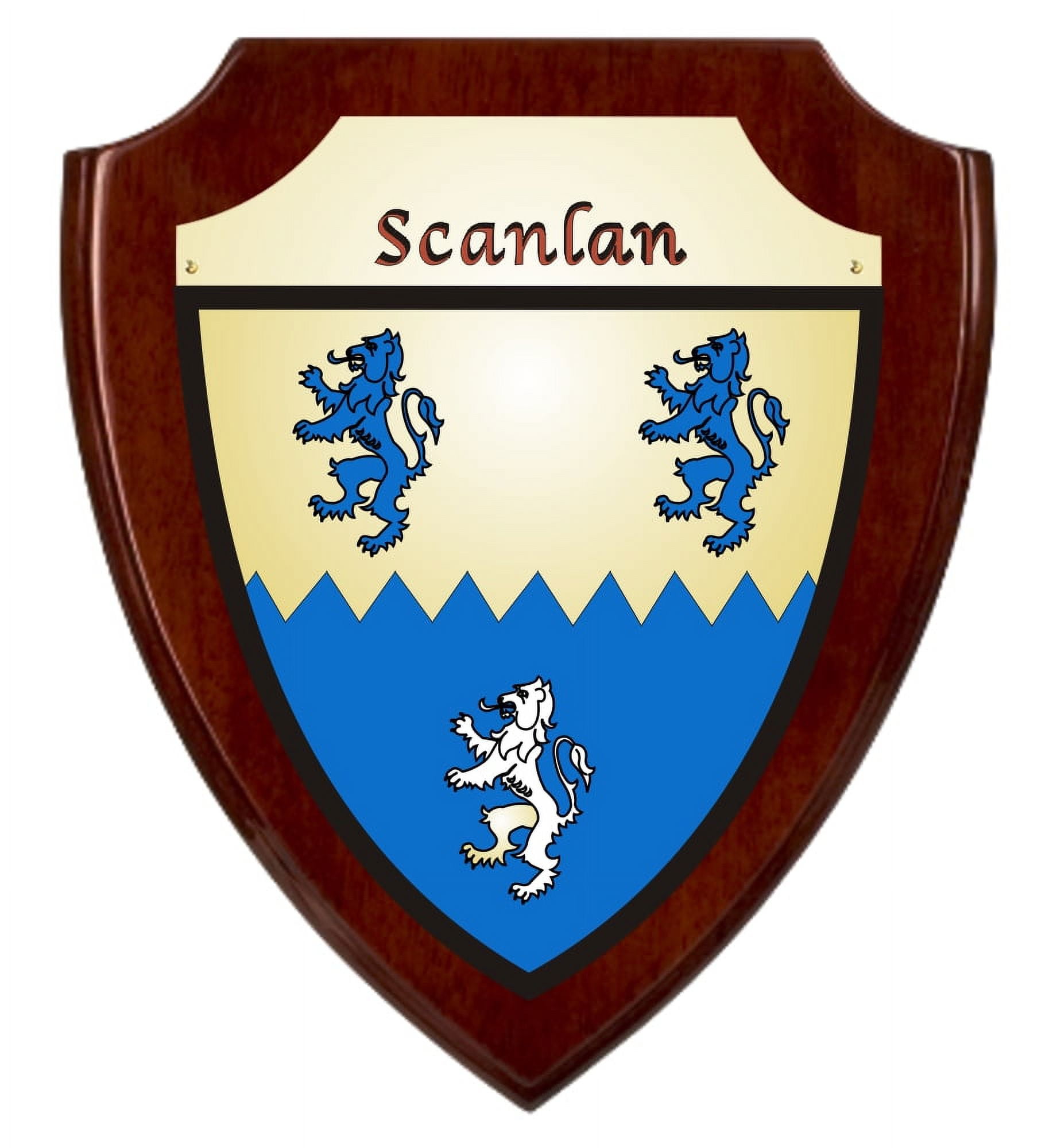 Scanlan Irish Coat of Arms Shield Plaque - Rosewood Finish - Walmart.com