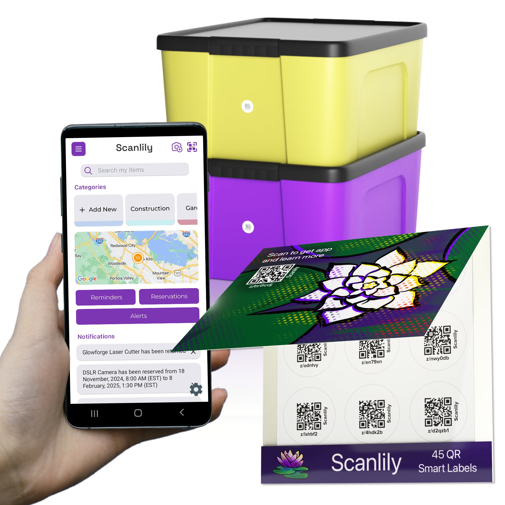 Scanlily Smart QR Label, 0.8" x 0.8", 45 Count - Walmart.com