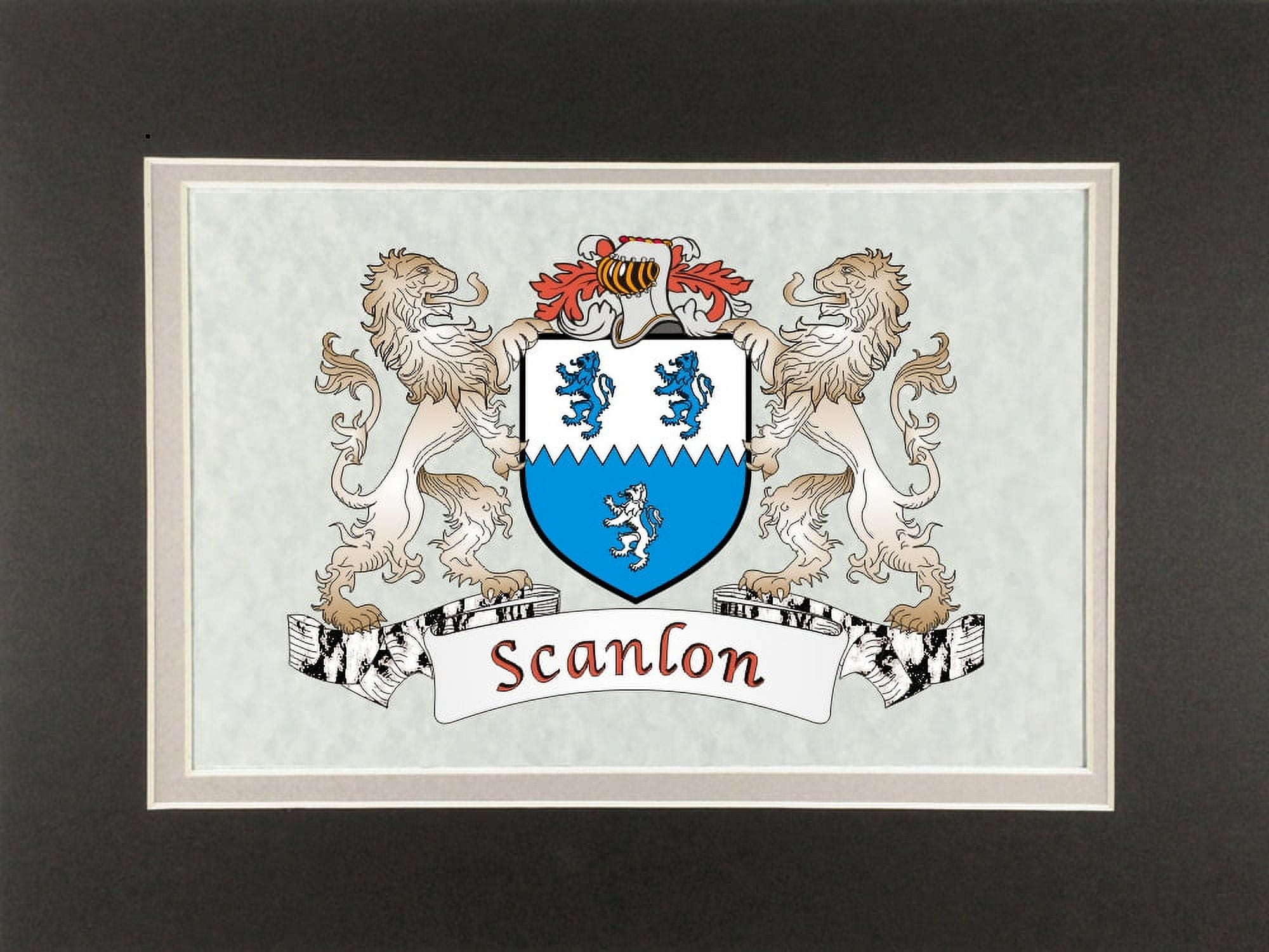 Scanlon Irish Coat of Arms Print - Frameable 9" x 12" - Walmart.com