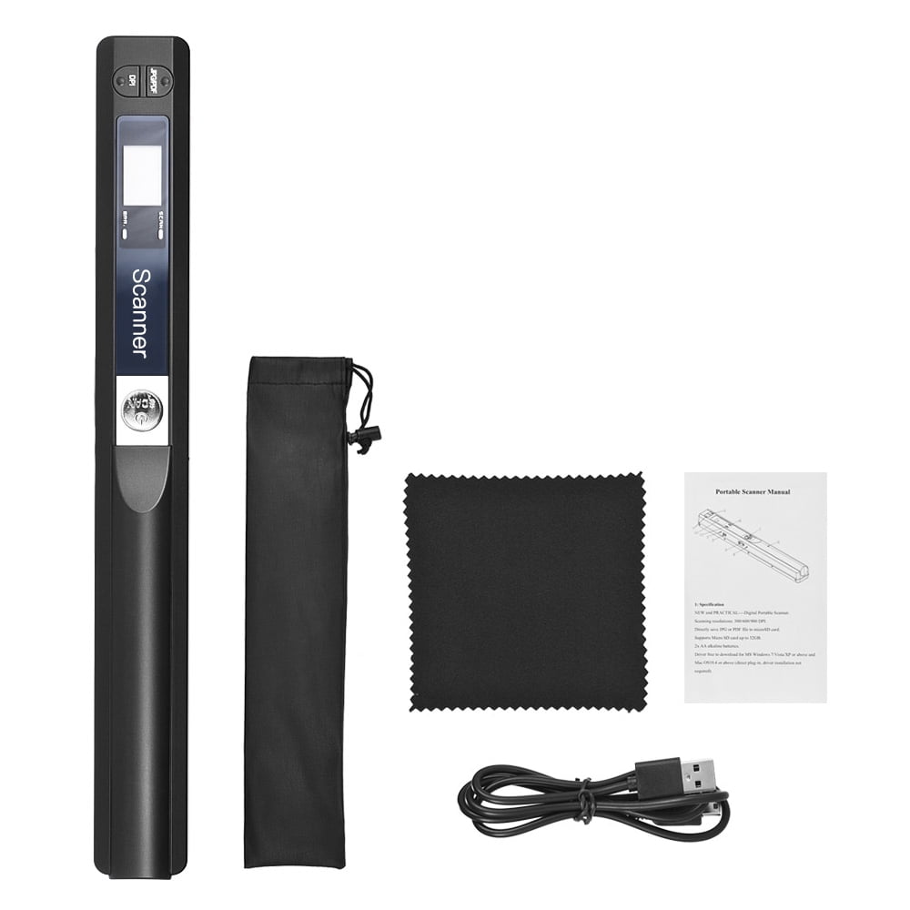 Scanner,Size 900dpi Lcd Portable Lcd Display Business Document Books ...