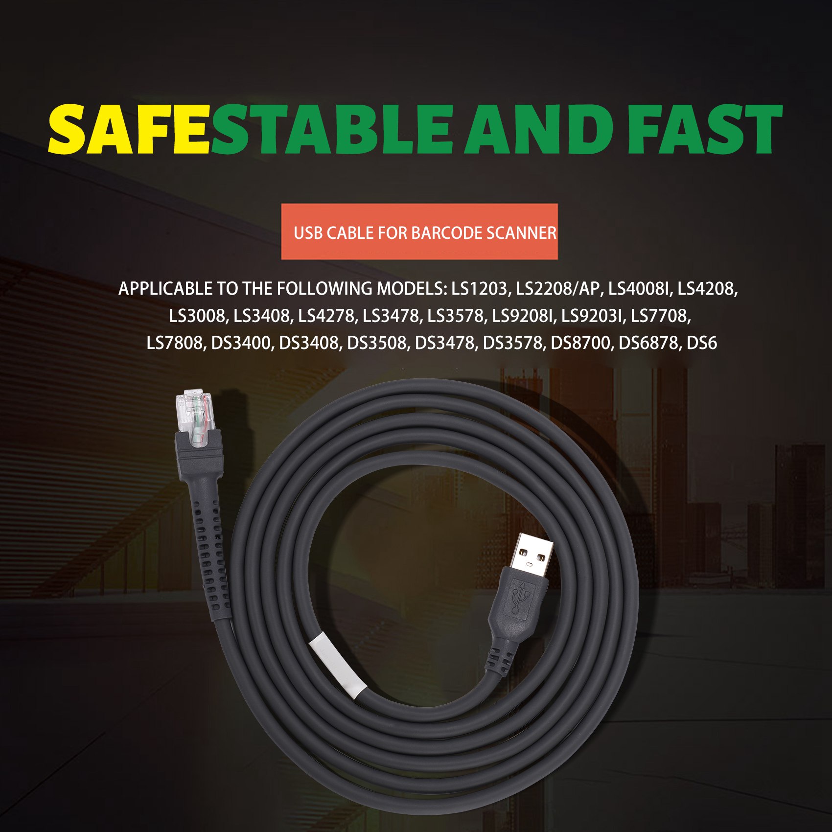 Scanner data cable barcode scanner USB port data cable - Walmart.com