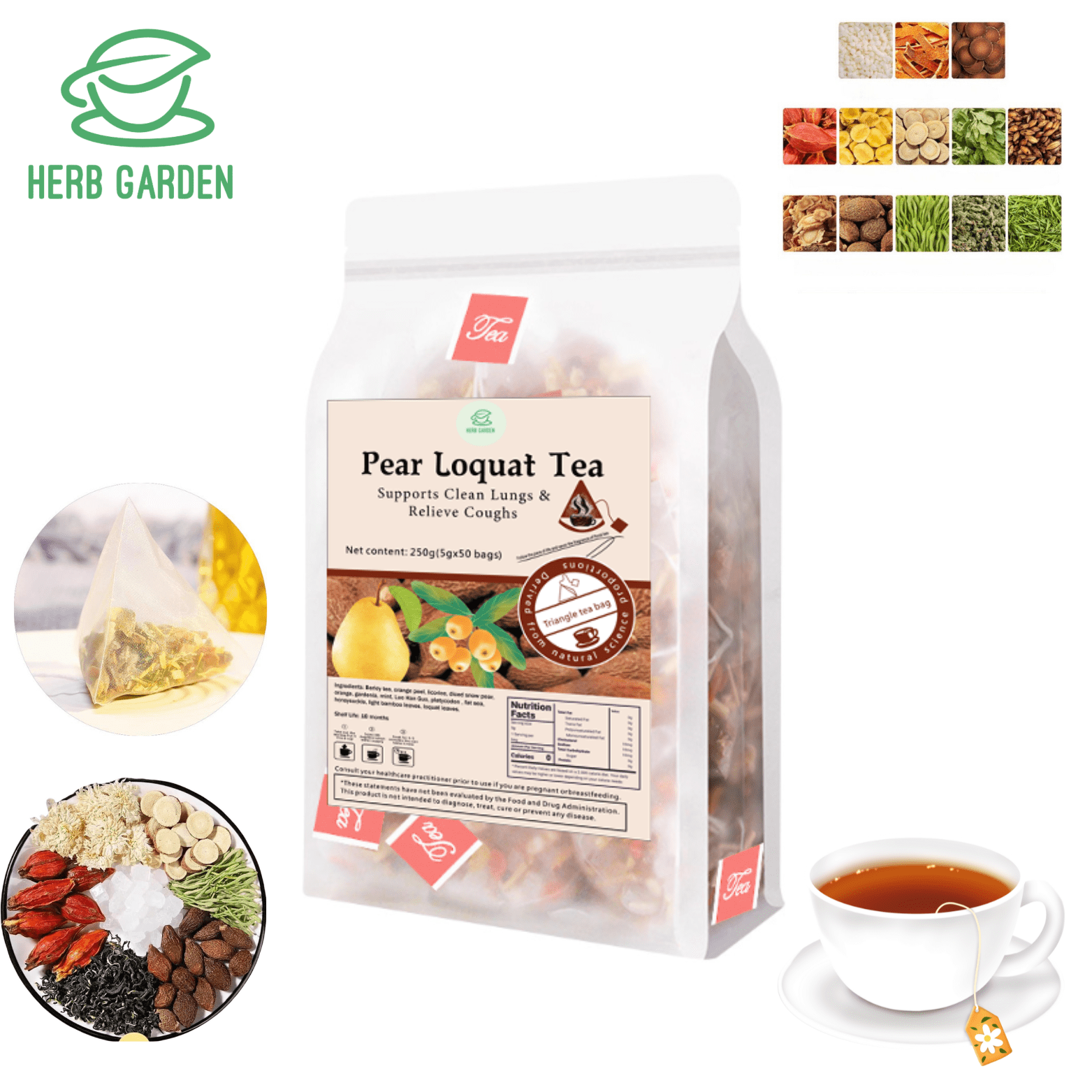 Scaphium Scaphigerum Snow Pear Loquat Tea Throat Comfort, Soothes the ...