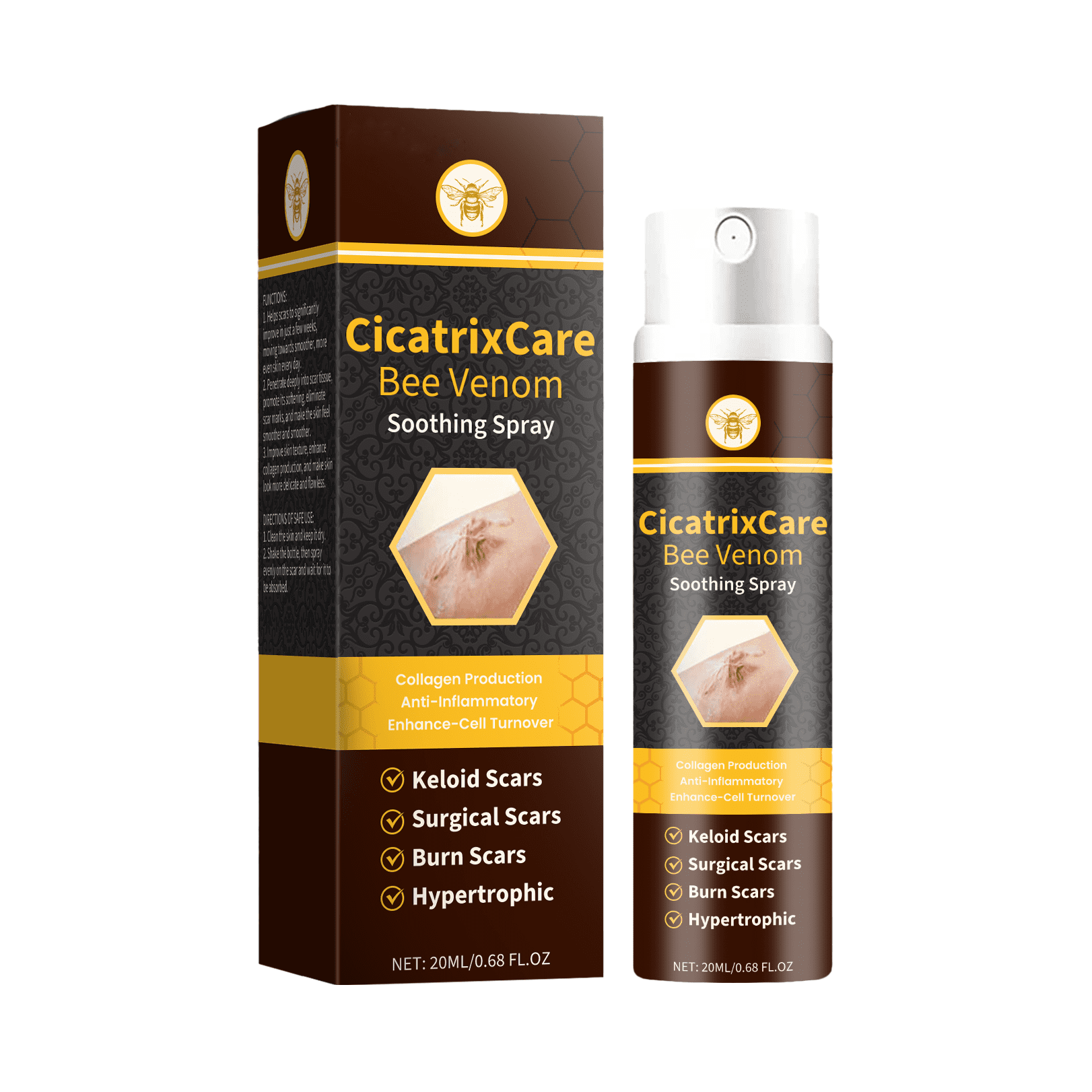 Scar Care Spray Fade Scar Pregnancy Scar Smoothing Skin Care Spray 20ml ...