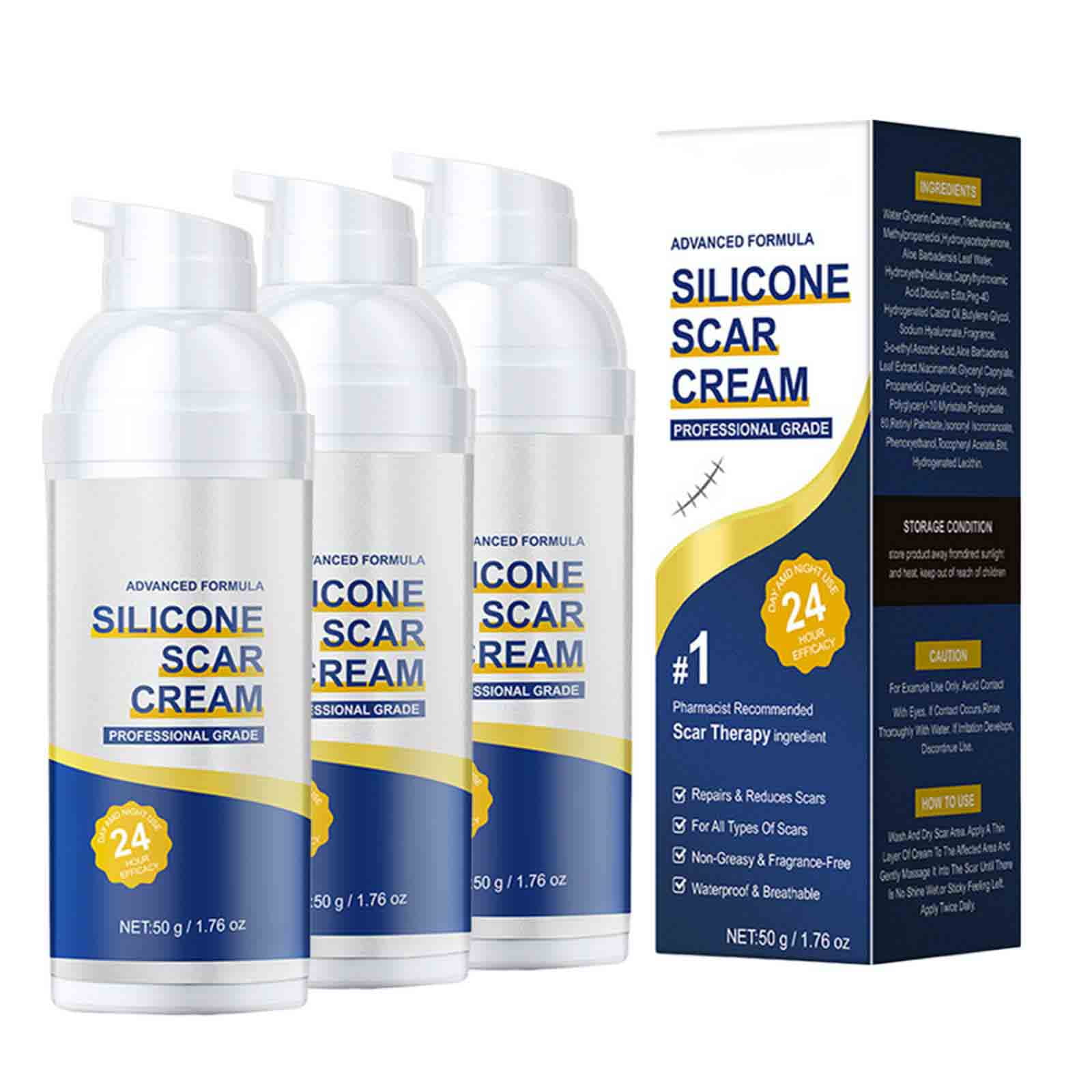Scar Cream,Advanced Scar Gel,Silicone Scar Gel,Scar Removal Cream for ...