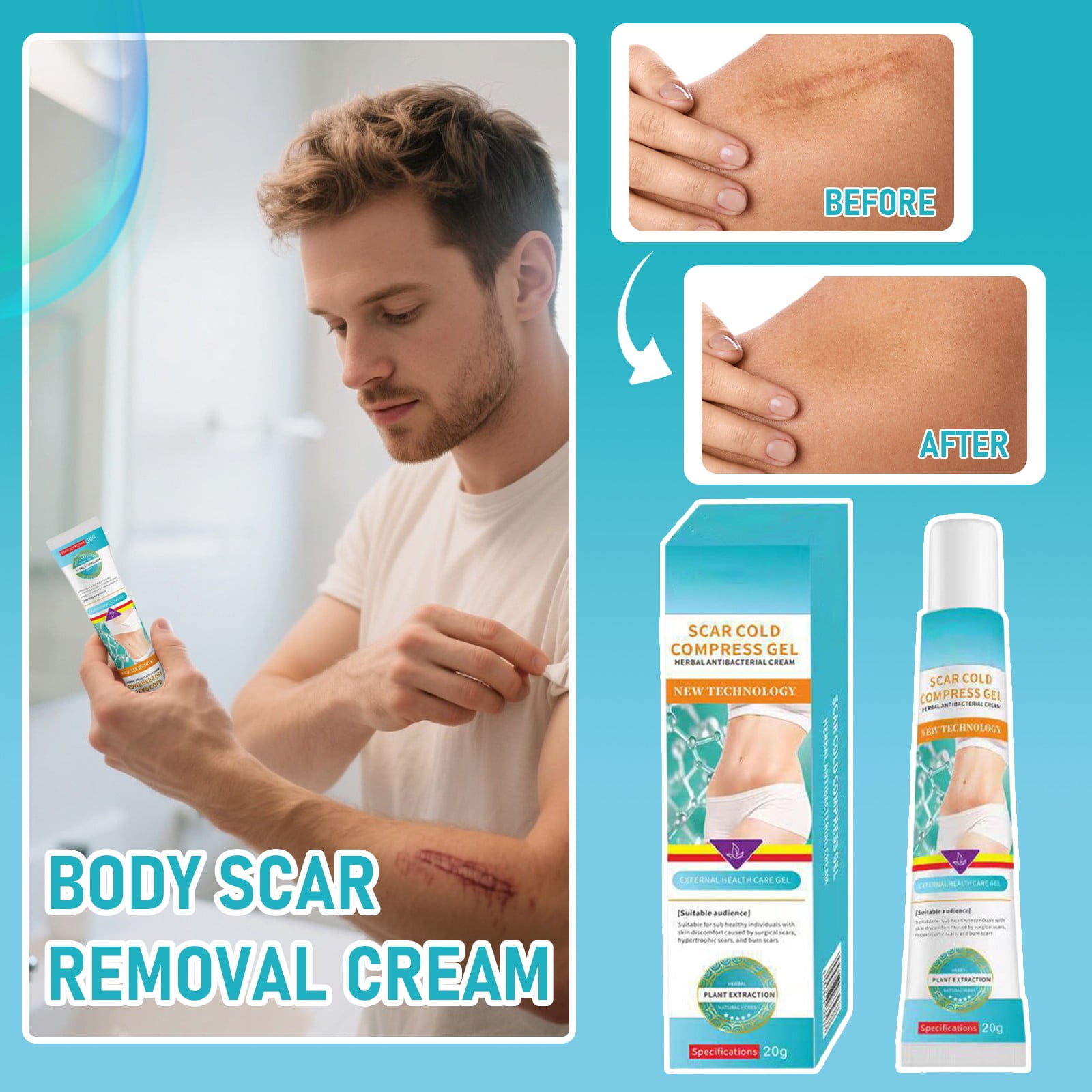 Scar Cream, Advanced Scar Gel for Old & New Scars - Walmart.com