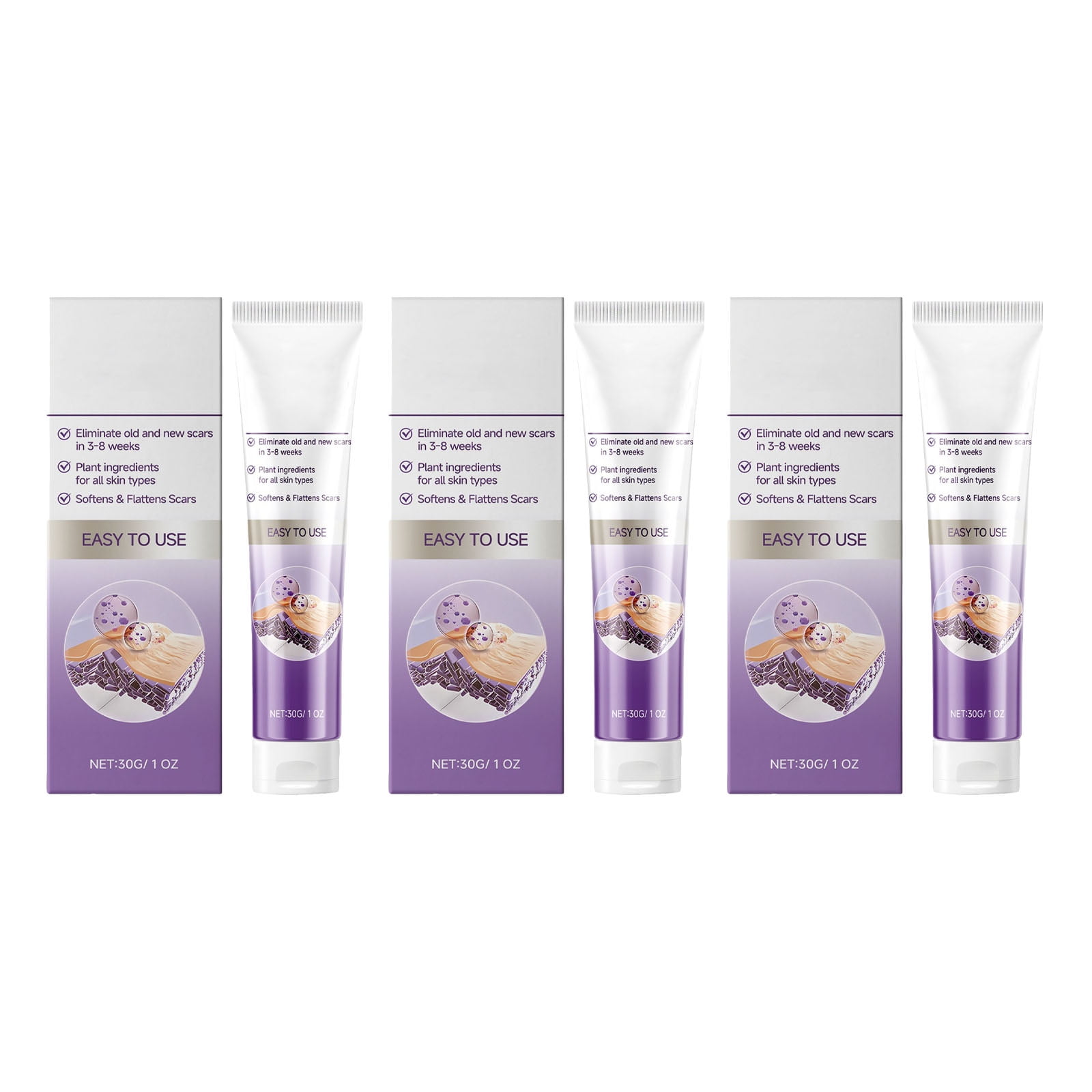 Scar Cream for Stretch Mark, Silicone Scar Cream, Remove New Old Skin ...
