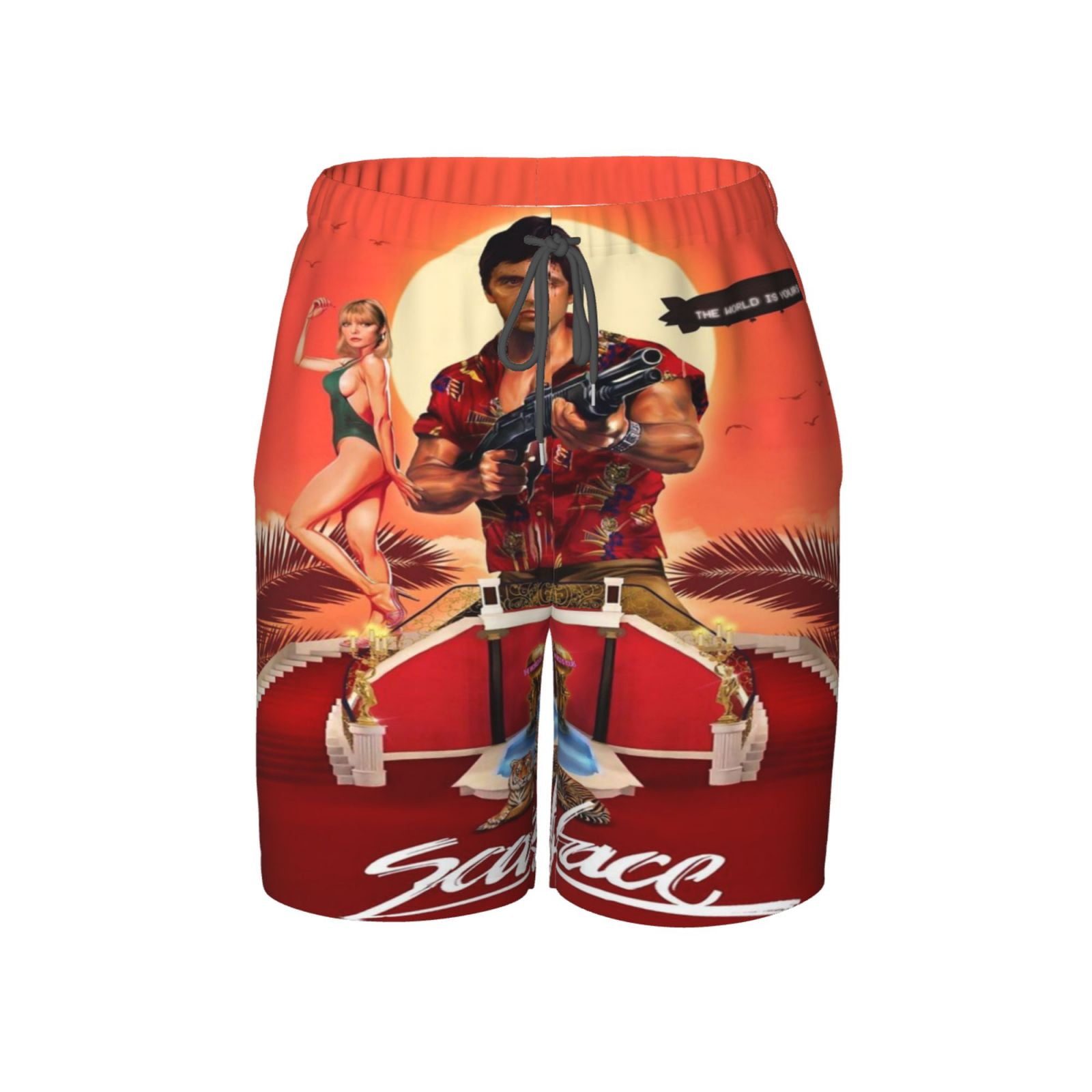 Scar-Fac Swim Trunks For Boys Beach Short With Drawstring Swimsuit ...