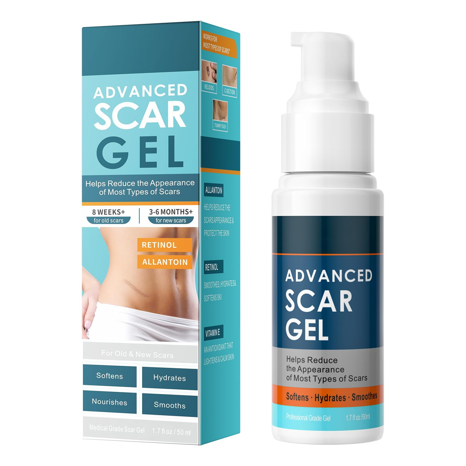 Scar Gel Advanced Scar DPF11 Treatment Silicone Scars Gel for Face C ...