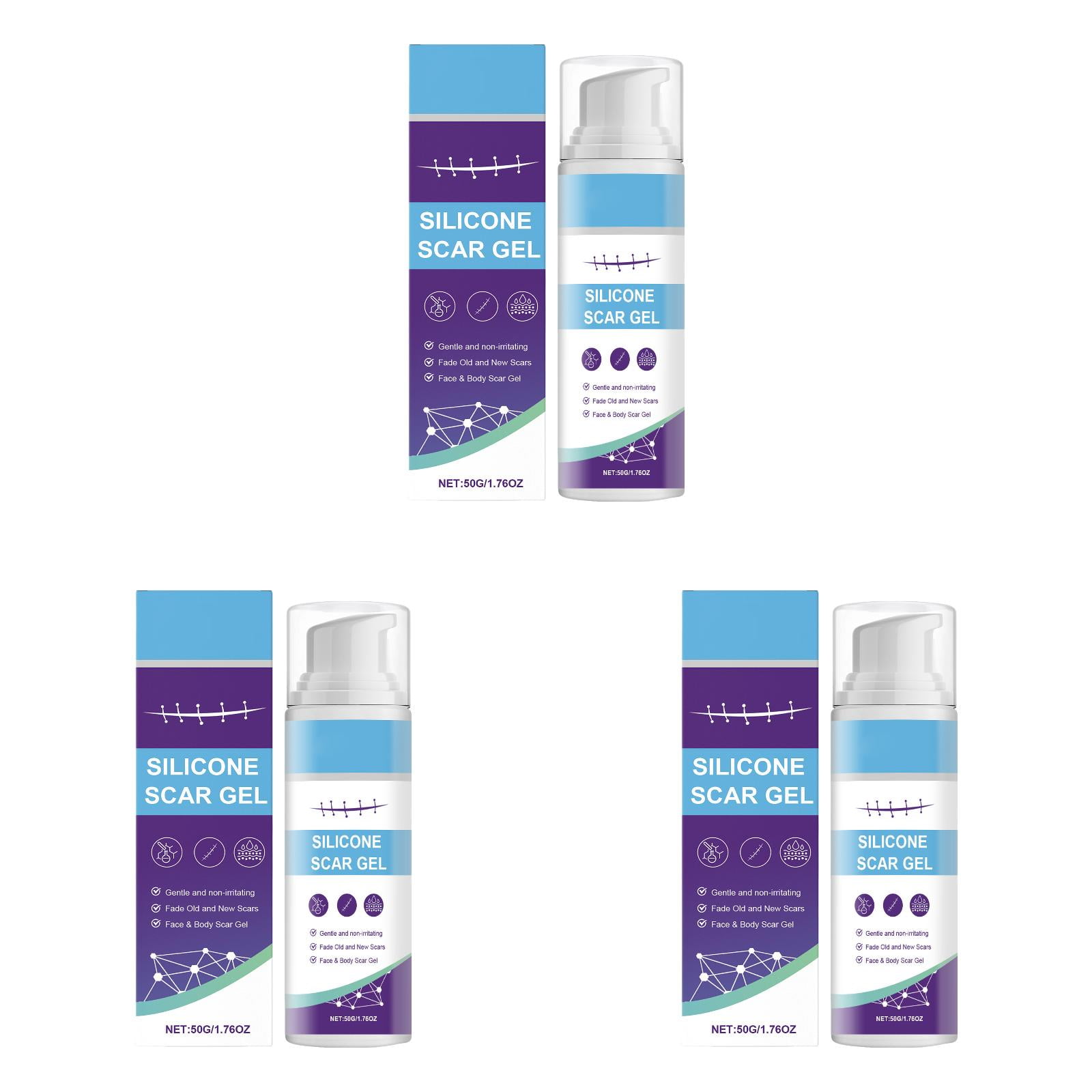 Scar Treatment: Silicone Gel Cream Heals Old/New Scars, Stretch Marks, Surgery, Burns, Acne ...