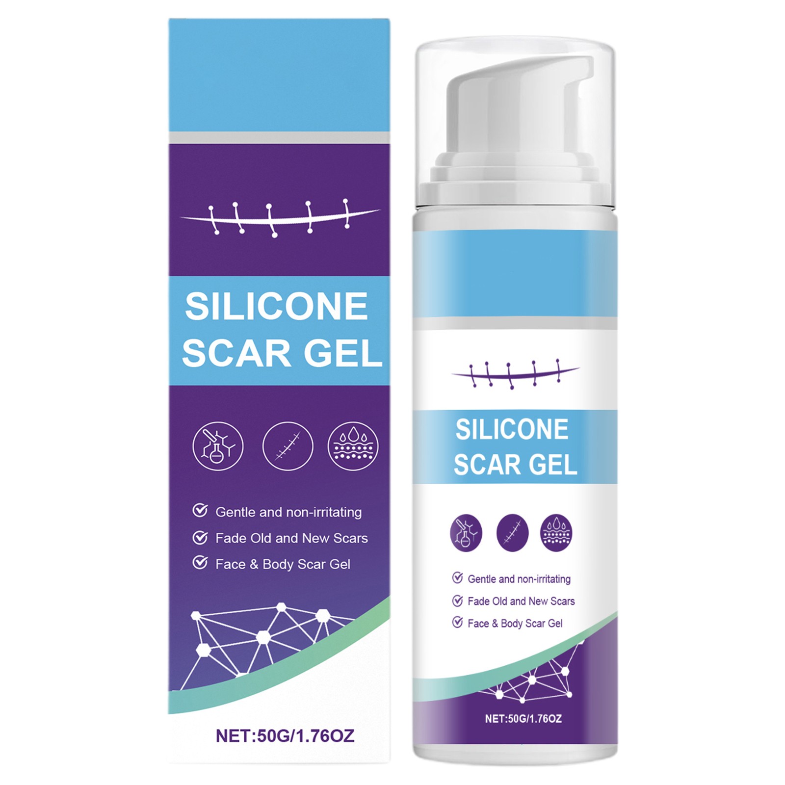 Scar Treatment Silicone Scar Gel Fade Old And New Marks Removal Formula ...