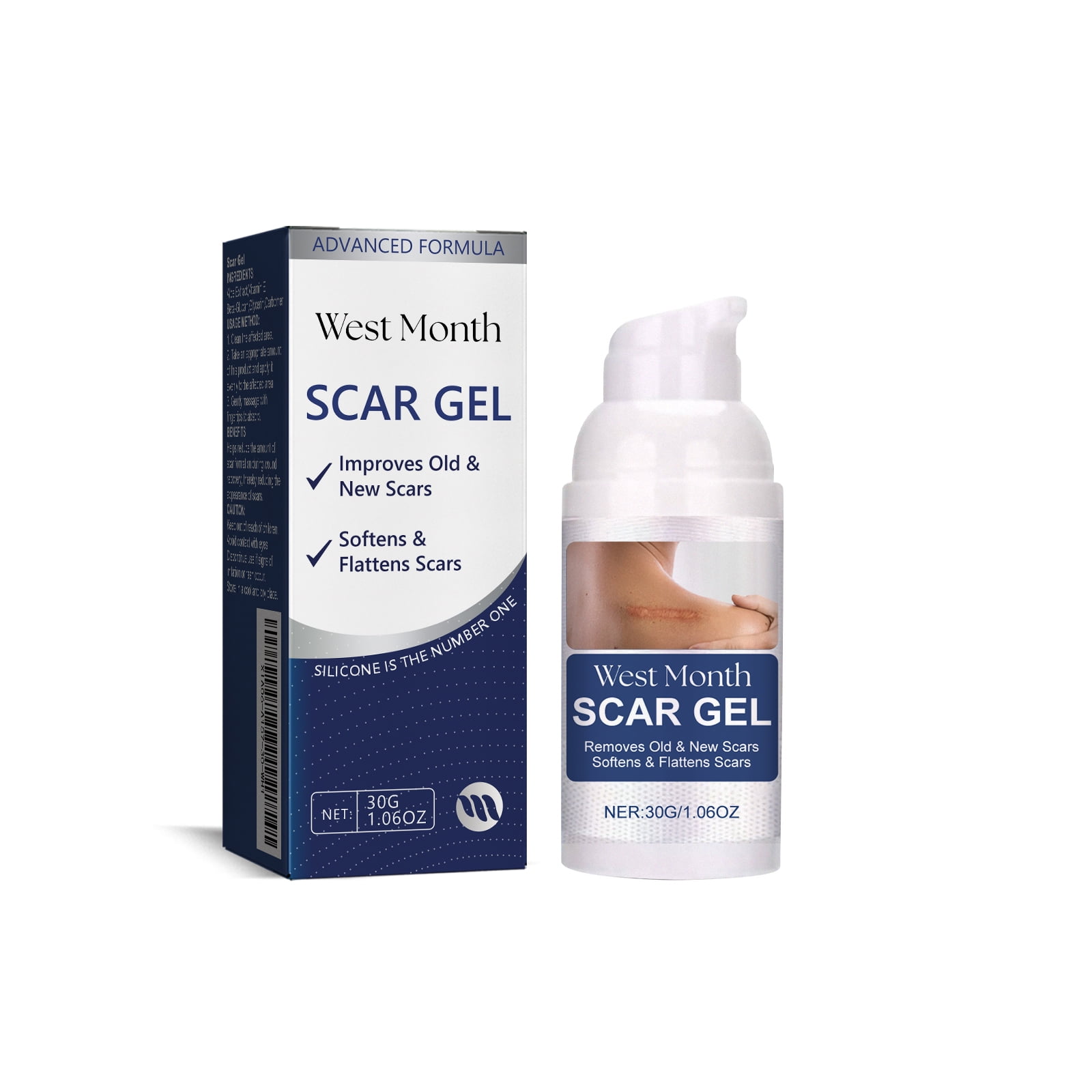 Scar Whitening Gel, Repair Damaged Skin Fades Scars Scar Smoothing Skin ...