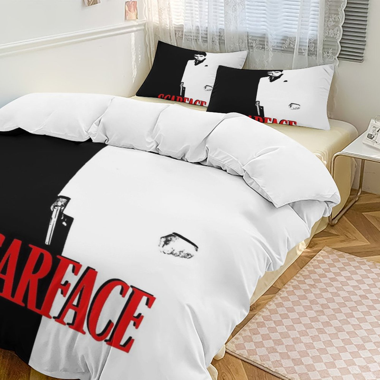 Scar-fac 3 Piece Comforter Bedding 1 Set Super Soft Quilt Cover with 2 ...