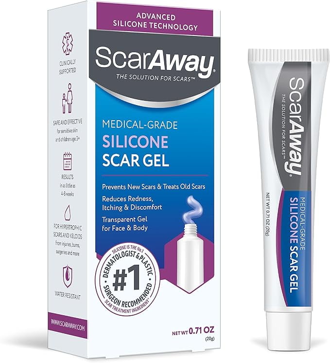 ScarAway 100% Medical Silicone Scar Gel Formulated For Various Scar ...