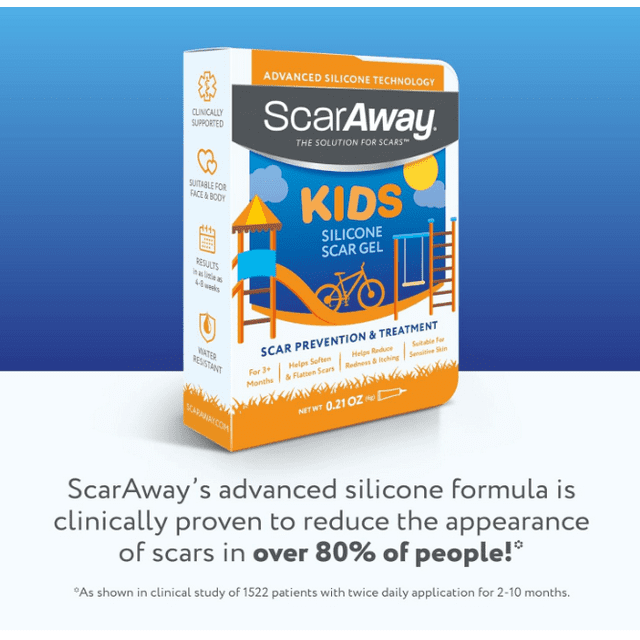 ScarAway Kids Silicone Scar Gel, 100% Medical-Grade, Clear, 6g ...