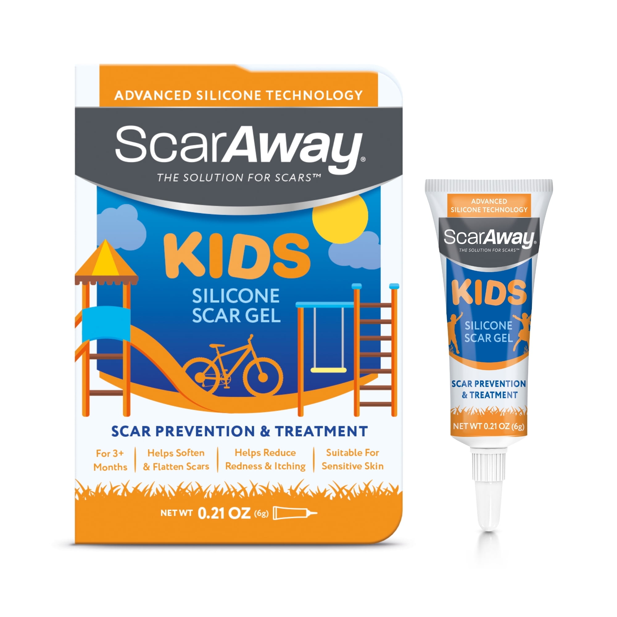 ScarAway Kids Silicone Scar Gel, 6g, Medical-Grade, Clear, Helps ...