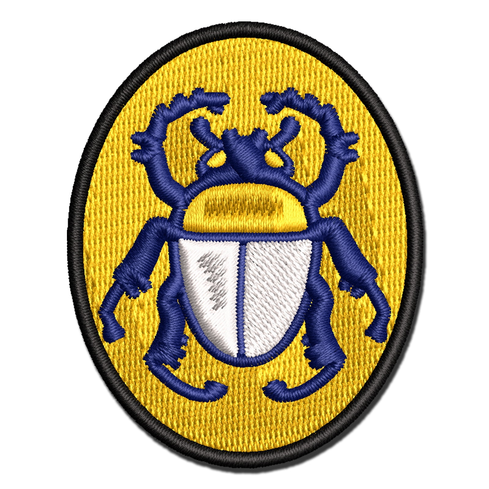 Scarab Beetle Applique Multi-Color Embroidered Hook & Loop Patch - 3.5 ...