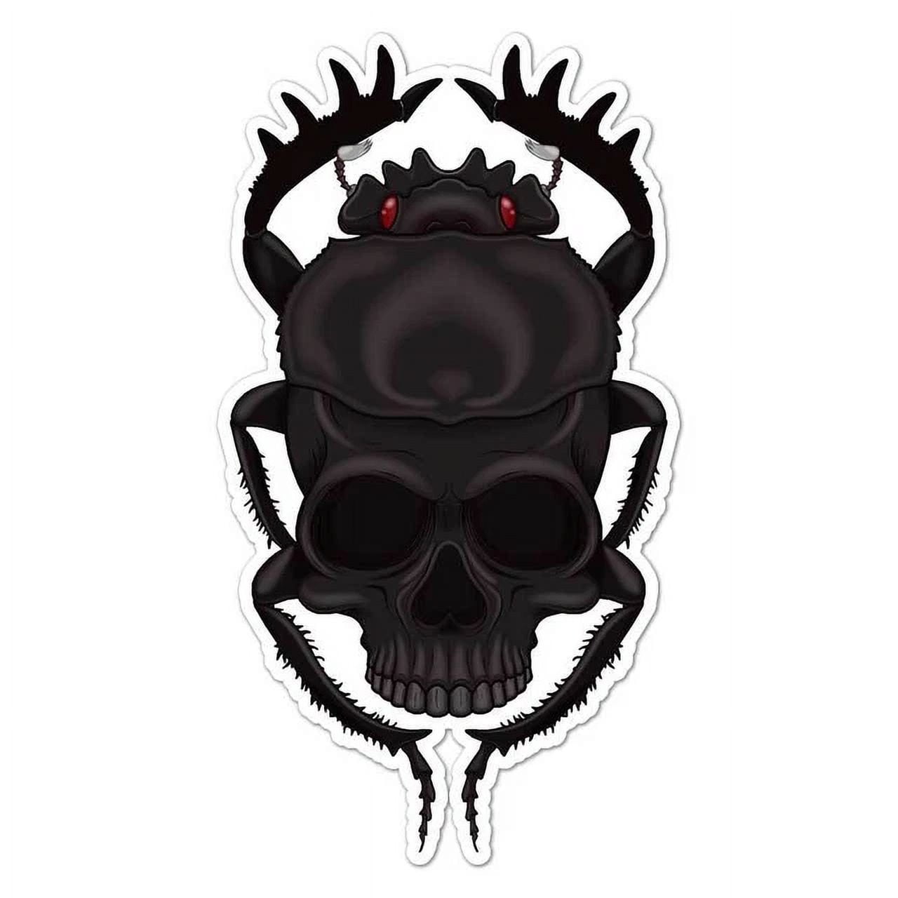 Scarab Death Beetle Skull Sticker Indoor Outdoor Phone Decal Water ...