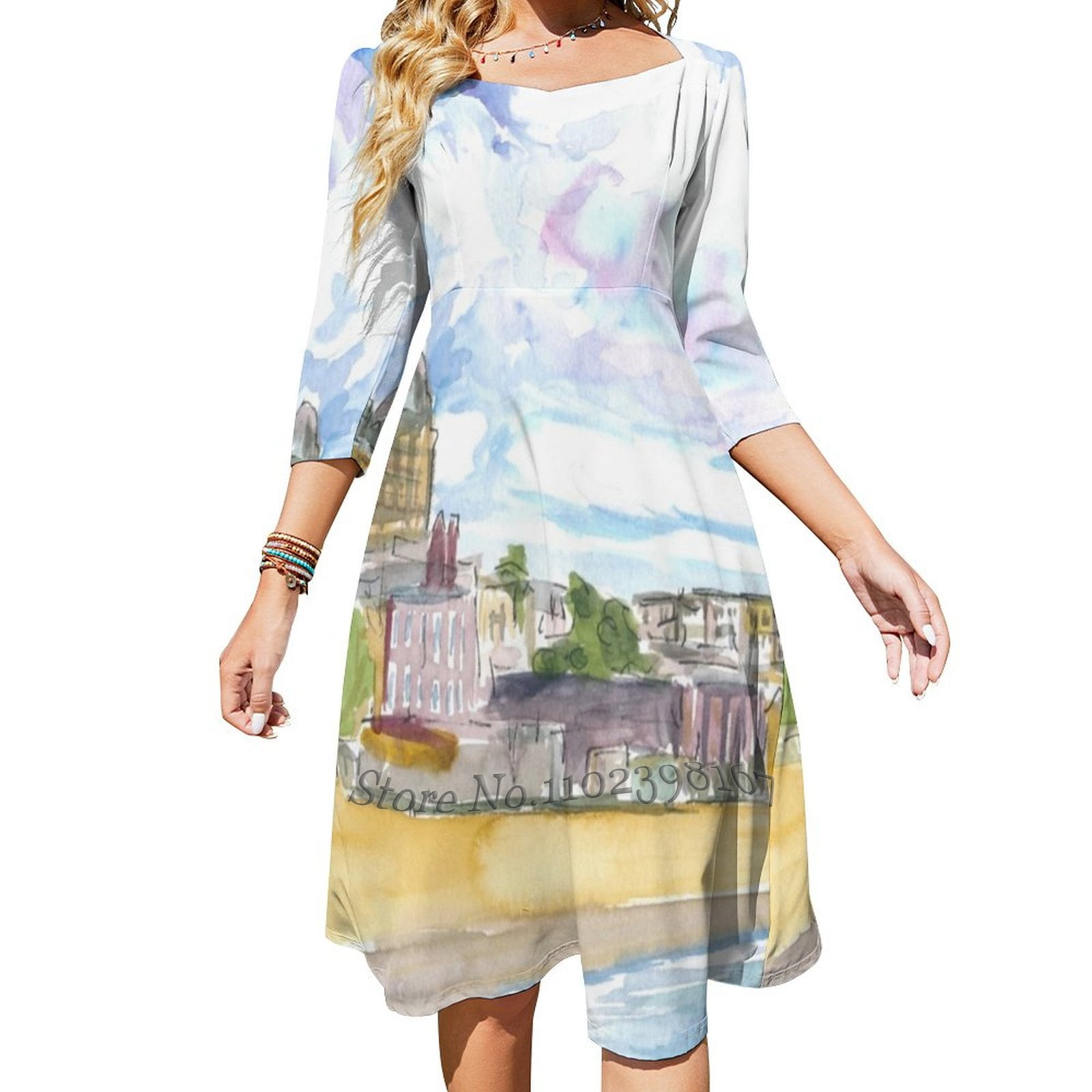 Scarborough North Yorkshire Uk Bay And Beach Evening Party Dresses Midi ...