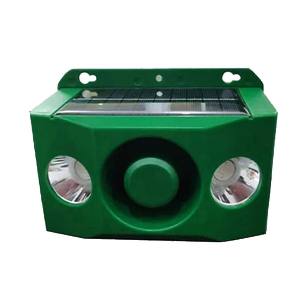 Scare Wild Boar Repellent Loud Dog Barking Solar Warning Flash with ...