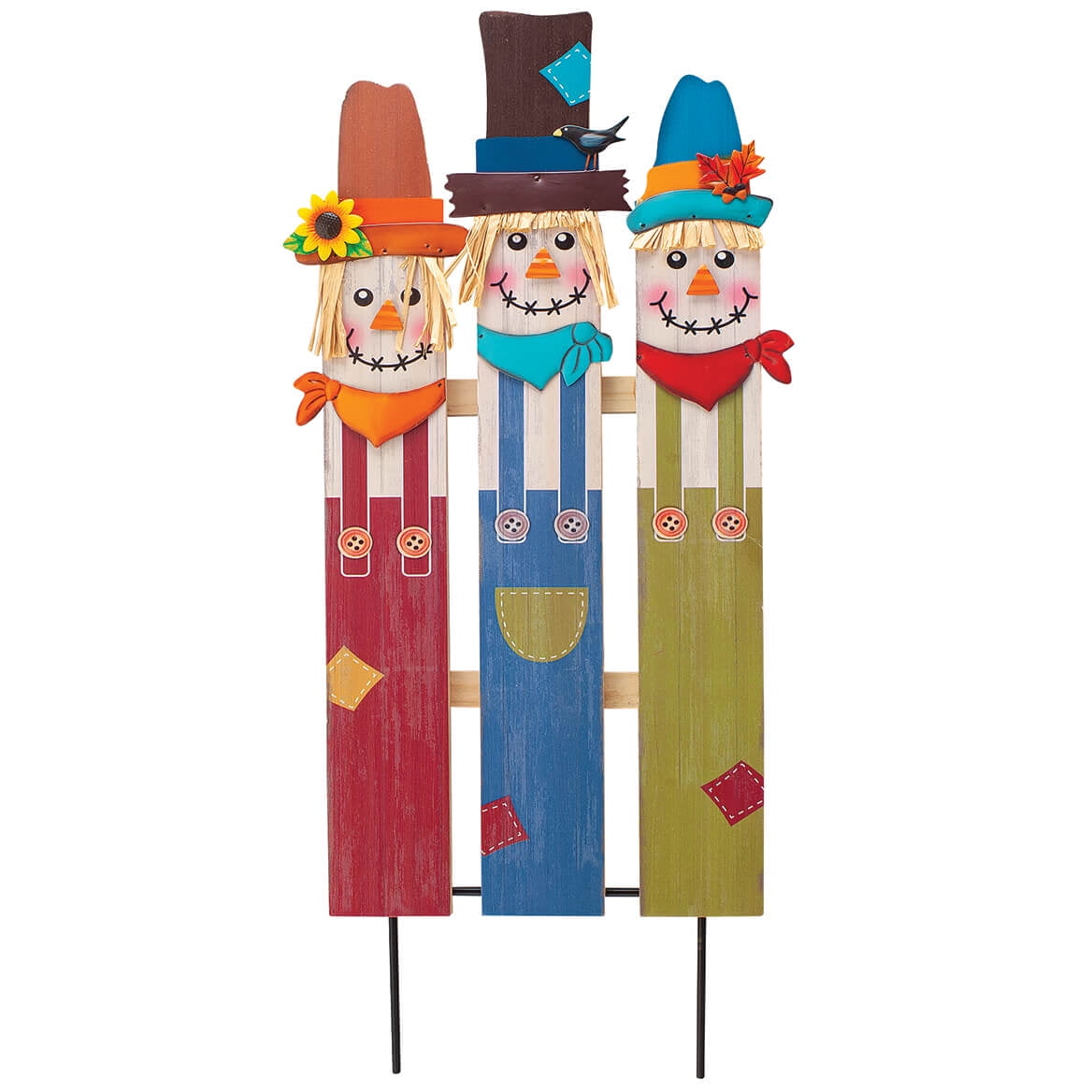Scarecrow Fence Stake by Fox River Creations, Crafted of Wood and Metal ...